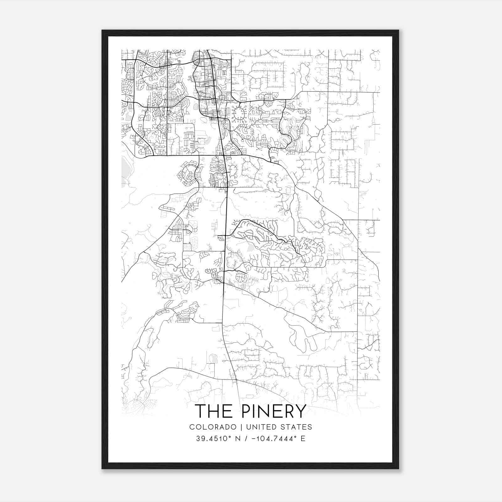 The Pinery Colorado Map Poster, Modern Home Decor Wall Art Print ...