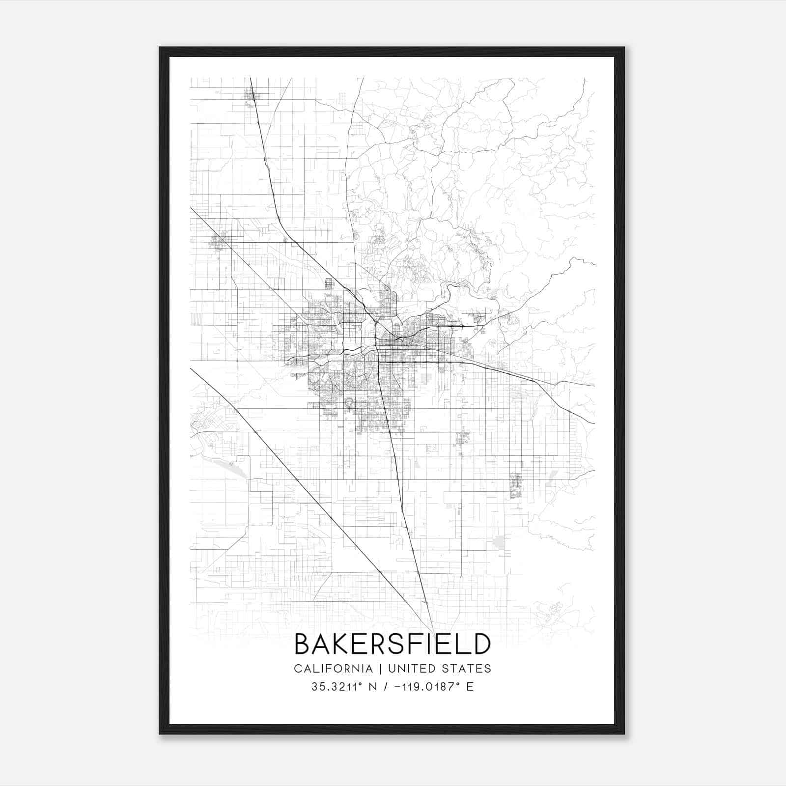 Vintage East Stroudsburg Pennsylvania Map Poster, Modern Home Decor ...