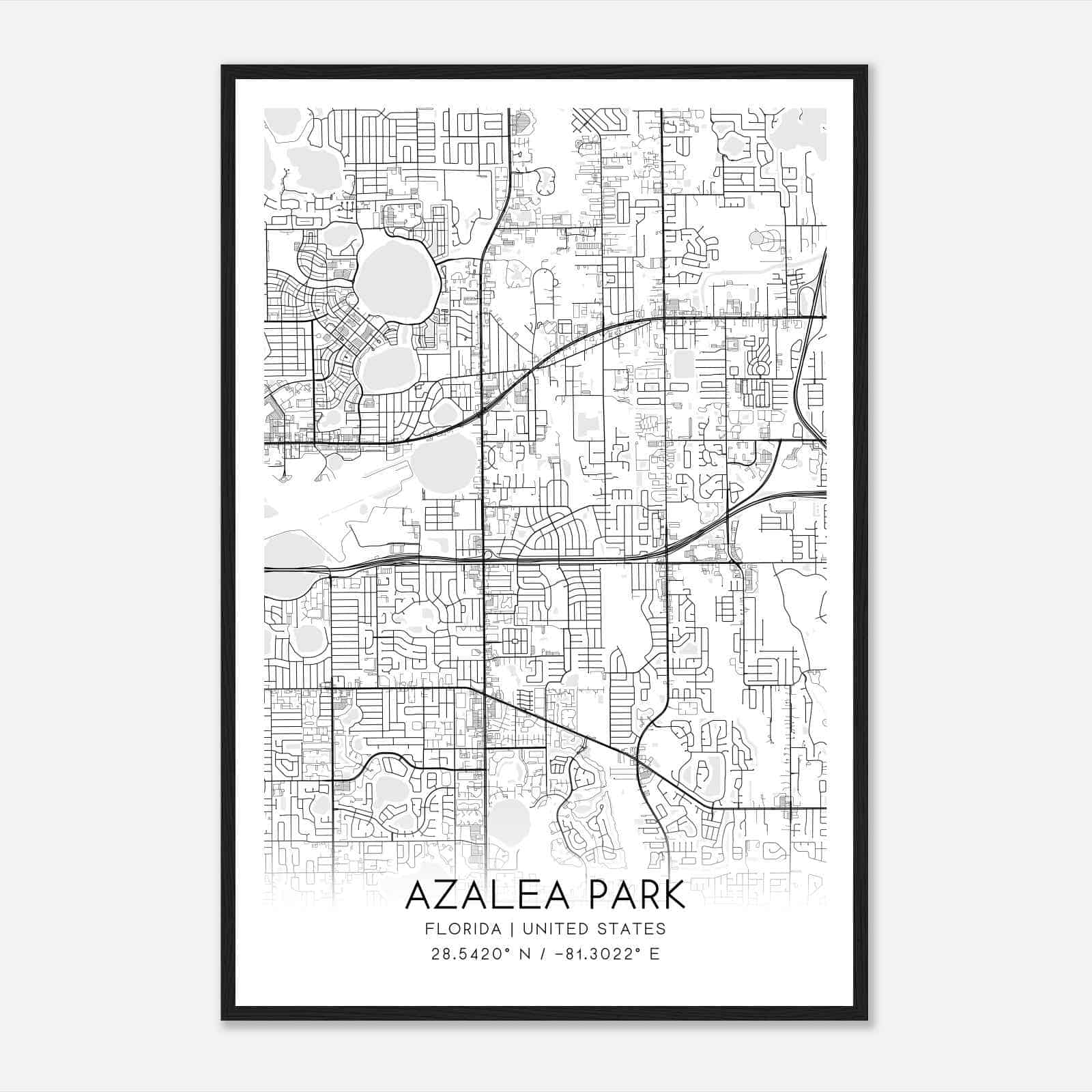 Custom Florida United States Map Poster - Mapmory