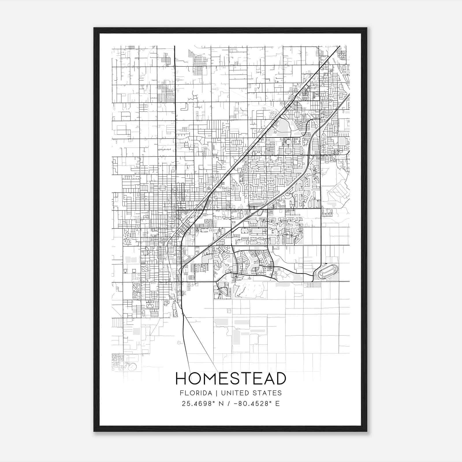 Custom Homestead United States Map Poster - Mapmory