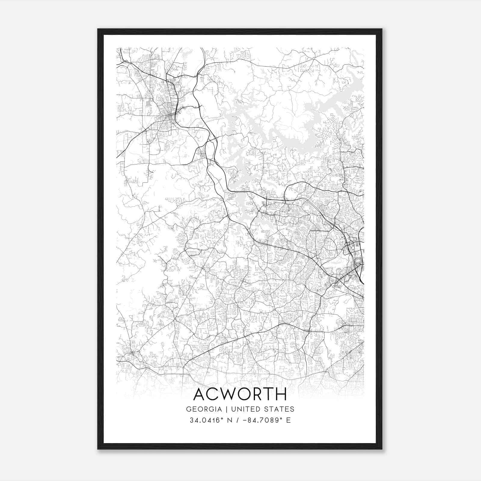 Custom Georgia United States Map Poster - Mapmory