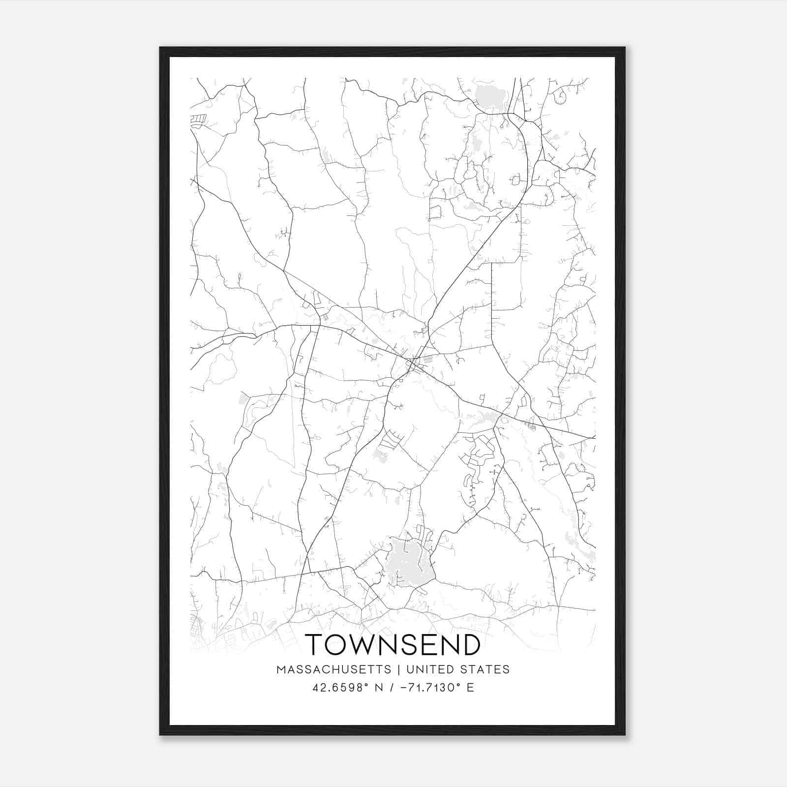 Custom Townsend United States Map Poster - Mapmory