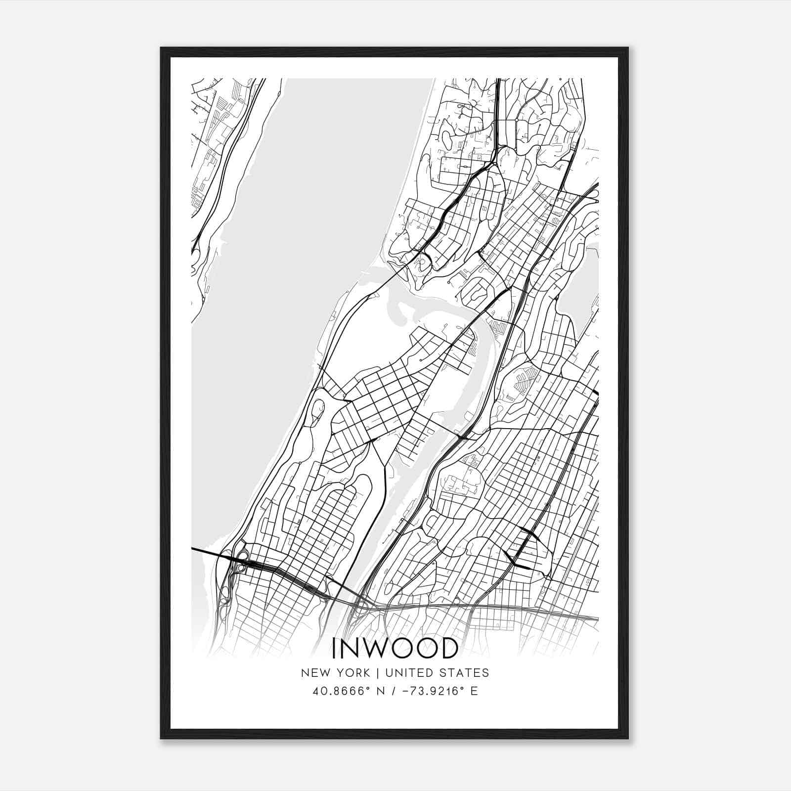 Custom Inwood United States Map Poster - Mapmory