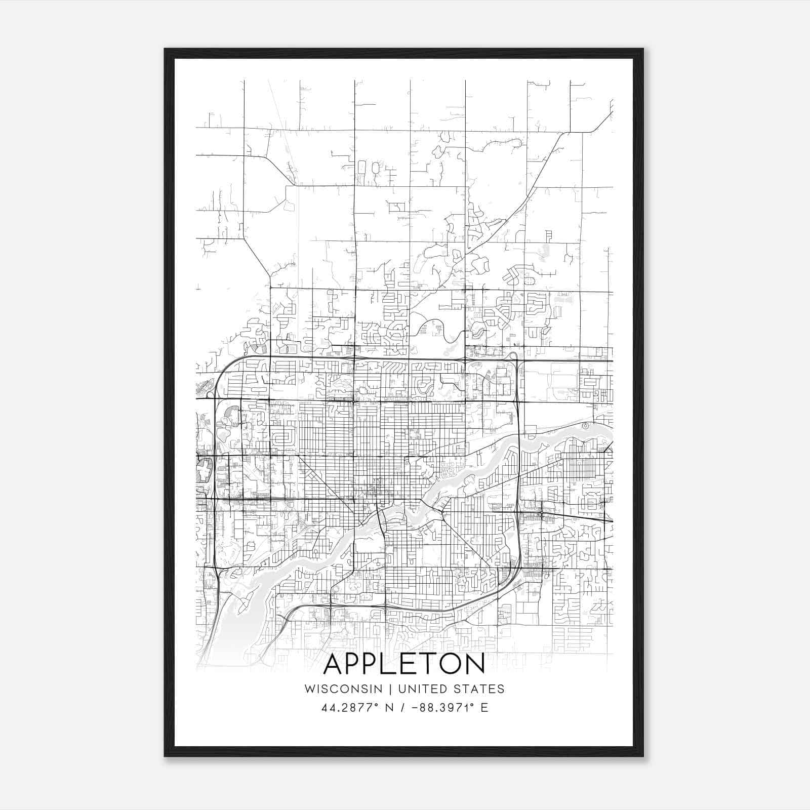 Custom Wisconsin United States Map Poster - Mapmory