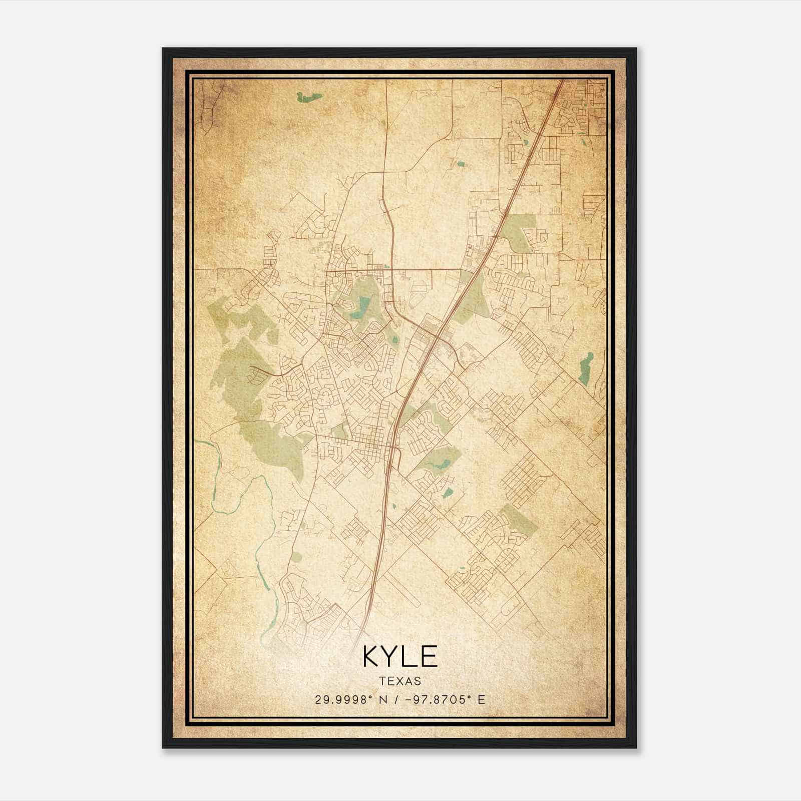 Custom Kyle United States Map Poster - Mapmory