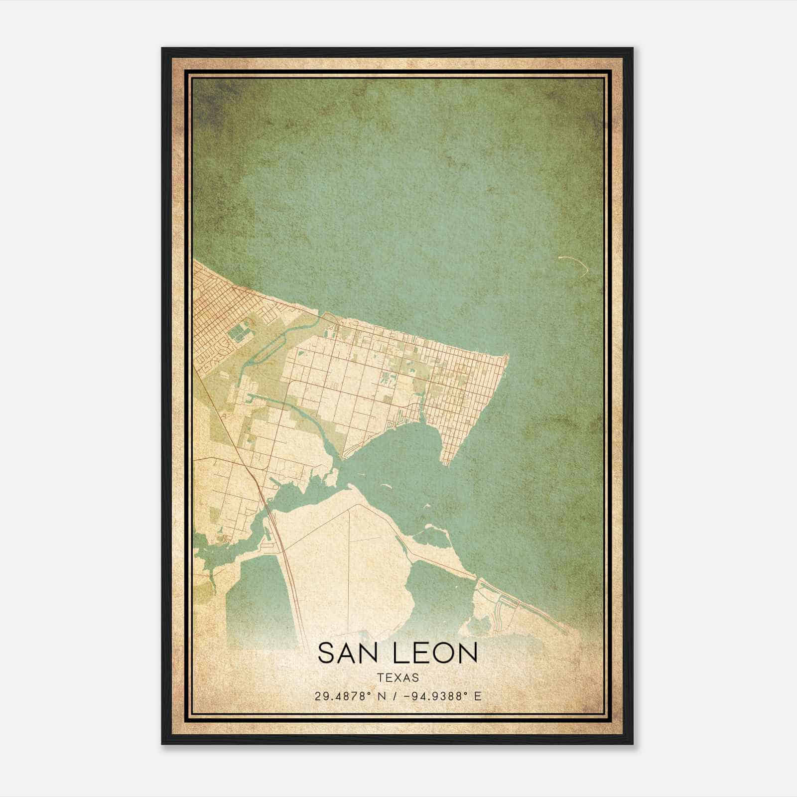 Vintage Alderwood Manor Washington Map Poster, Modern Home Decor Wall ...