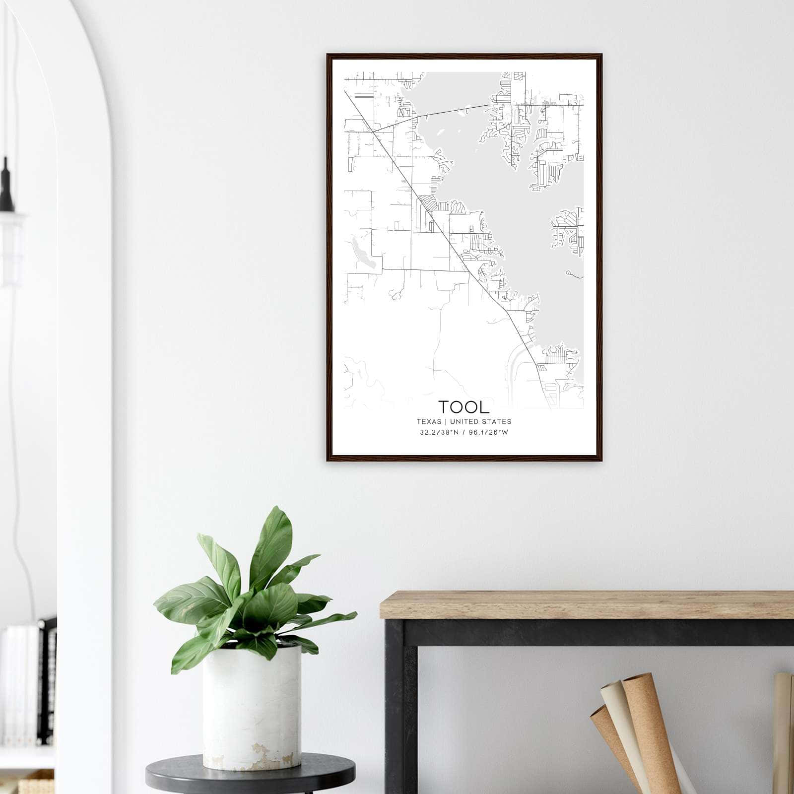 Tool Texas Map Poster, Modern Home Decor Wall Art Print - Custom Maps ...