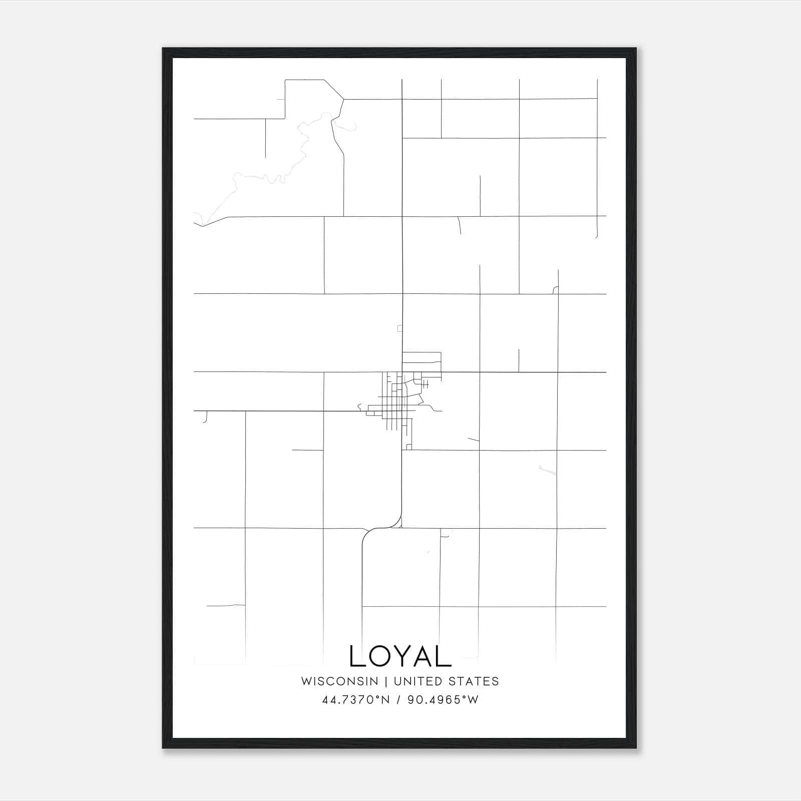 Loyal Wisconsin Map Poster, Modern Home Decor Wall Art Print - Custom ...