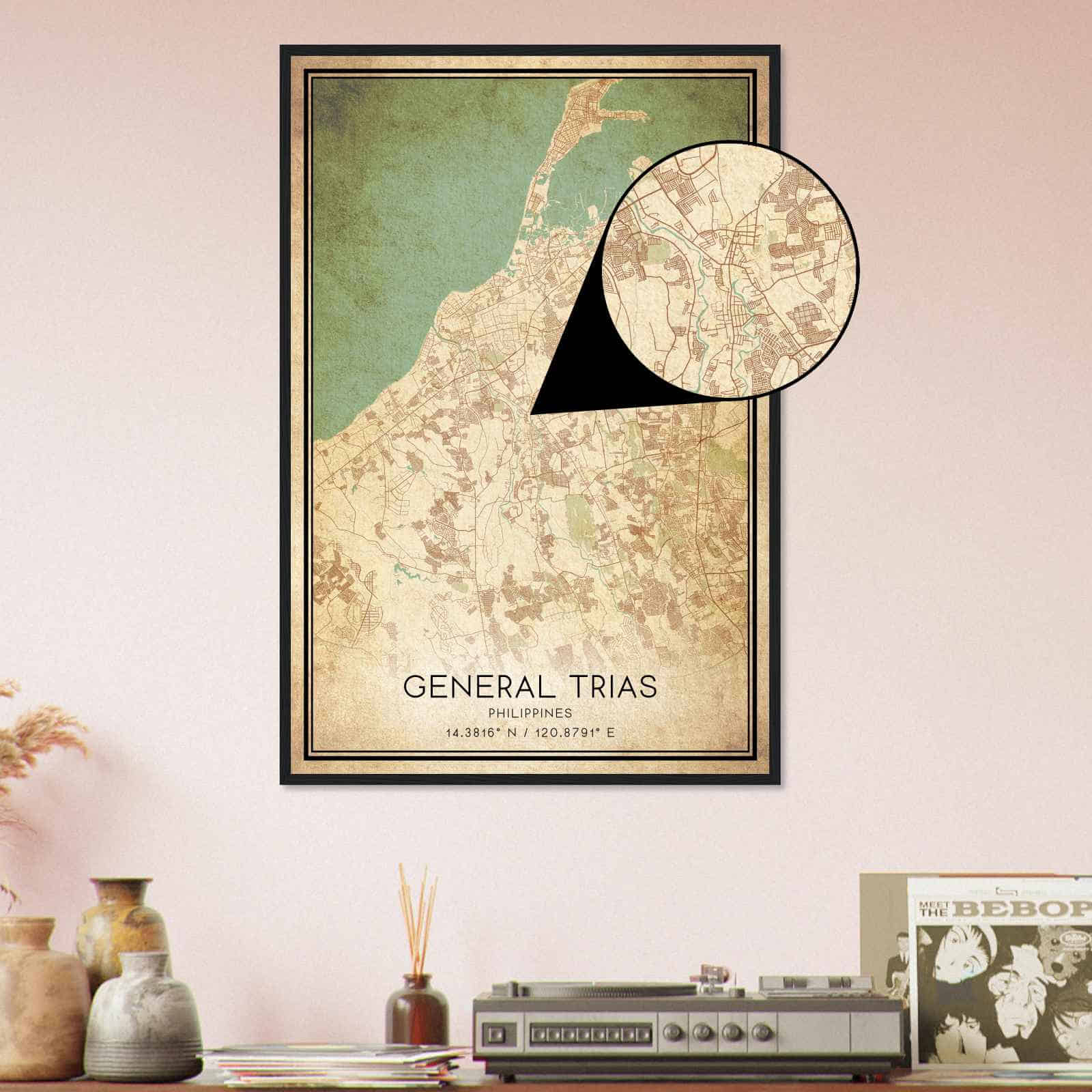 Vintage General Trias Philippines Map Poster, General Trias City Road ...
