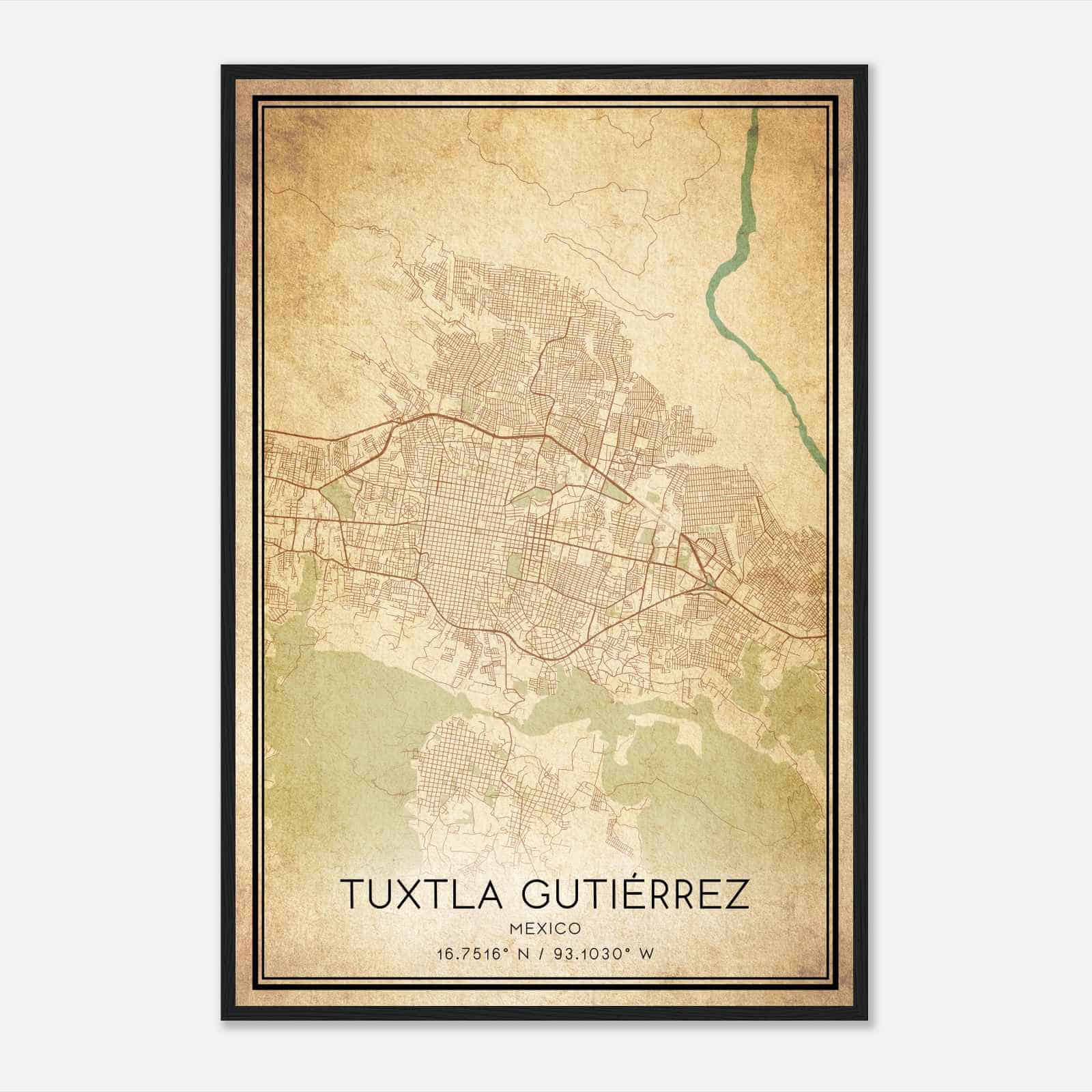 Tuxtla Gutierrez - Custom Maps & Posters