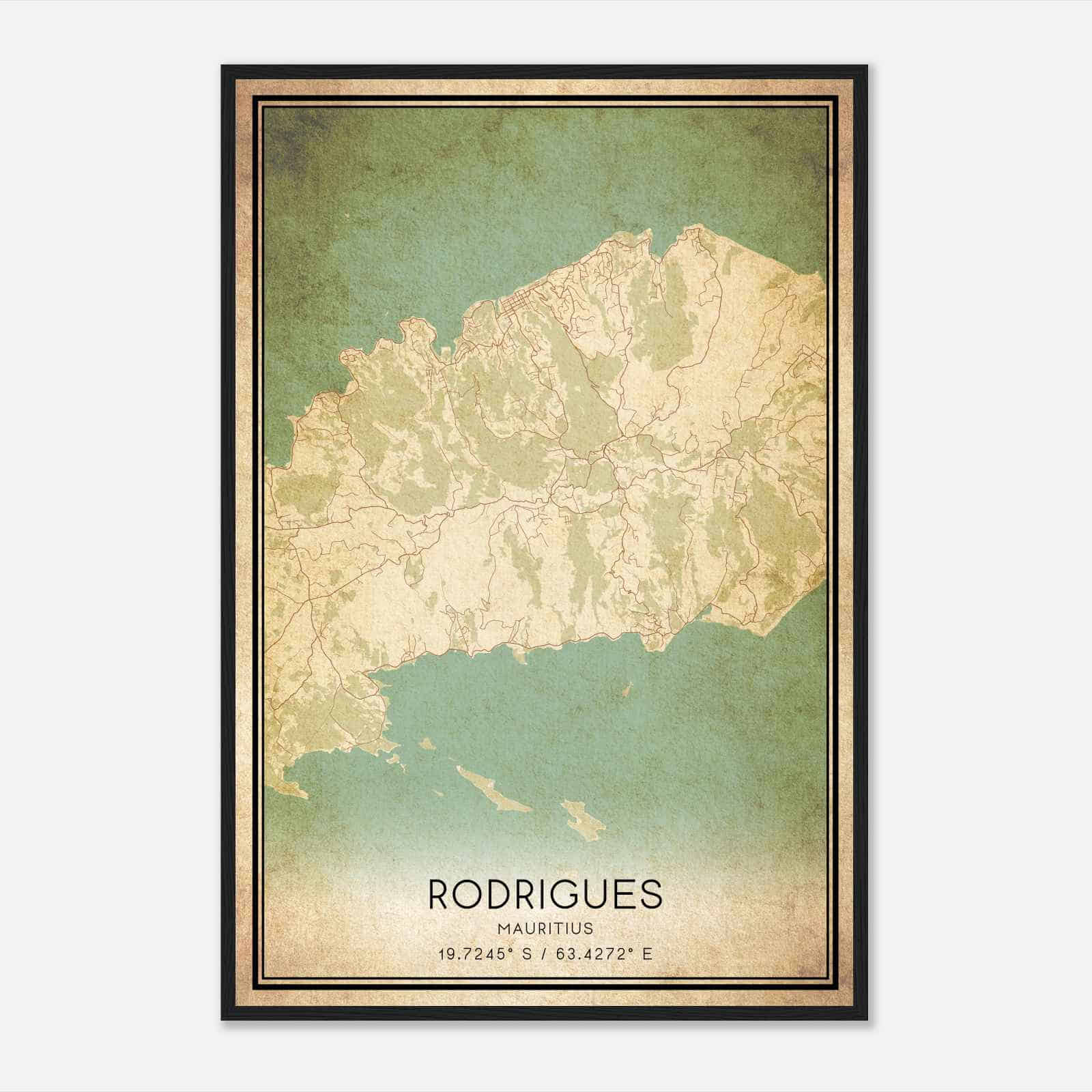 Rodrigues - Custom Maps & Posters