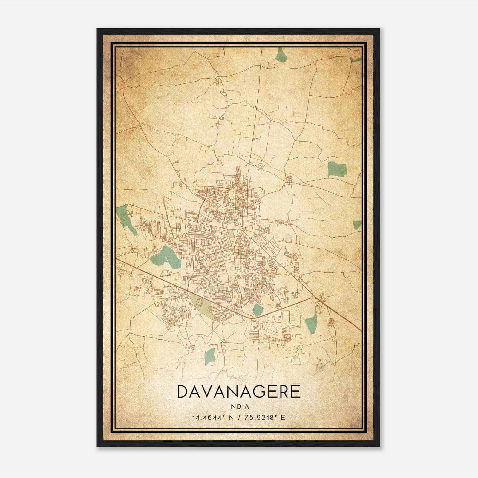 Davanagere - Custom Maps & Posters