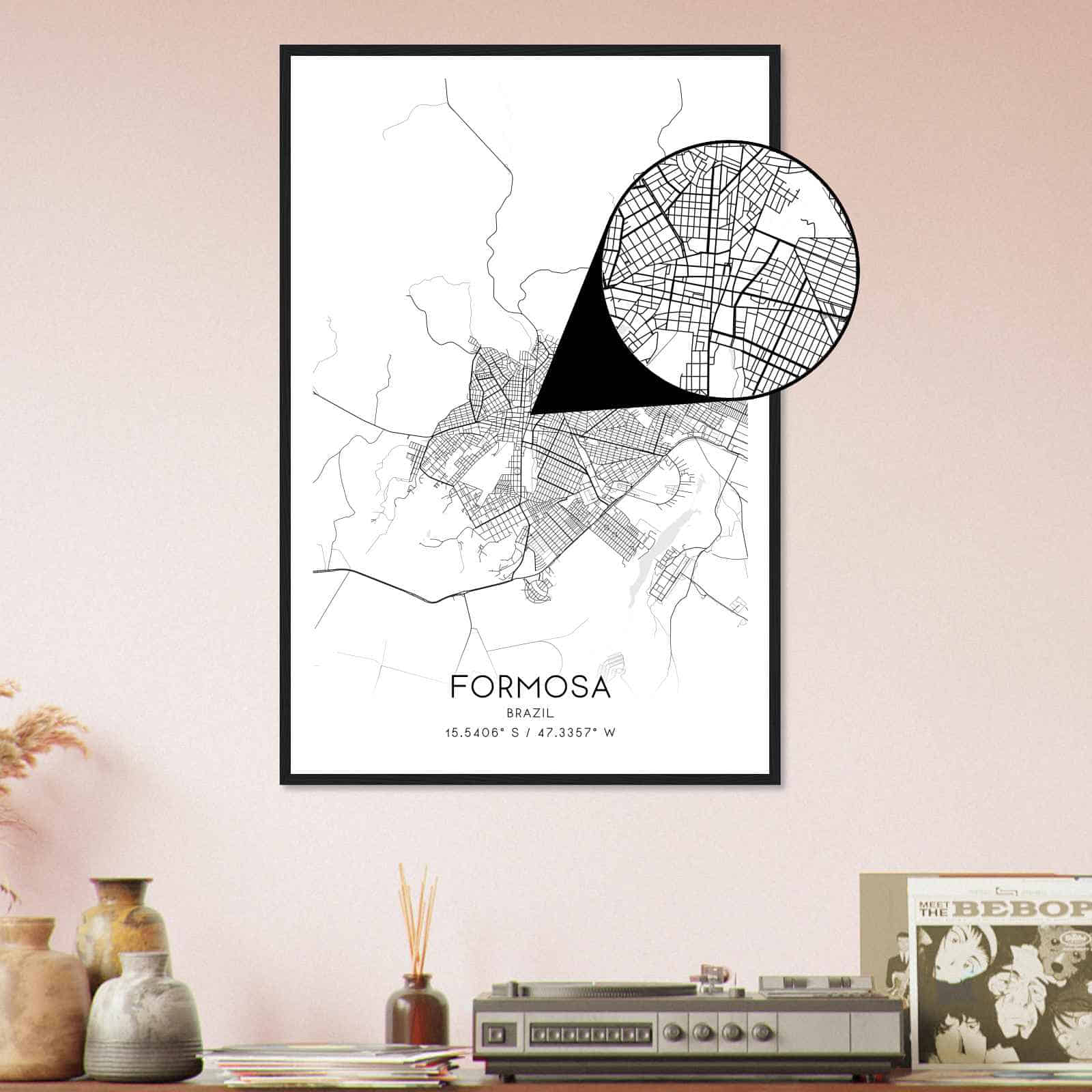 Formosa Brazil Map Poster, Formosa City Road Wall Art Print - Custom ...