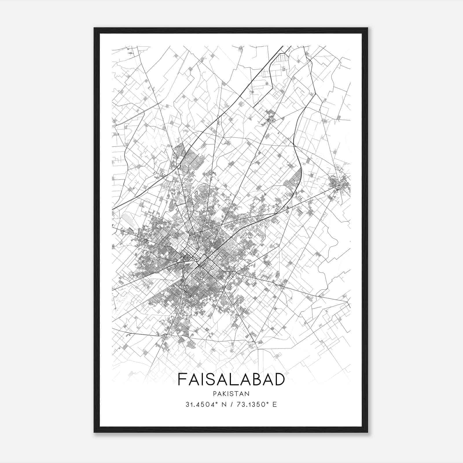 Faisalabad - Custom Maps & Posters