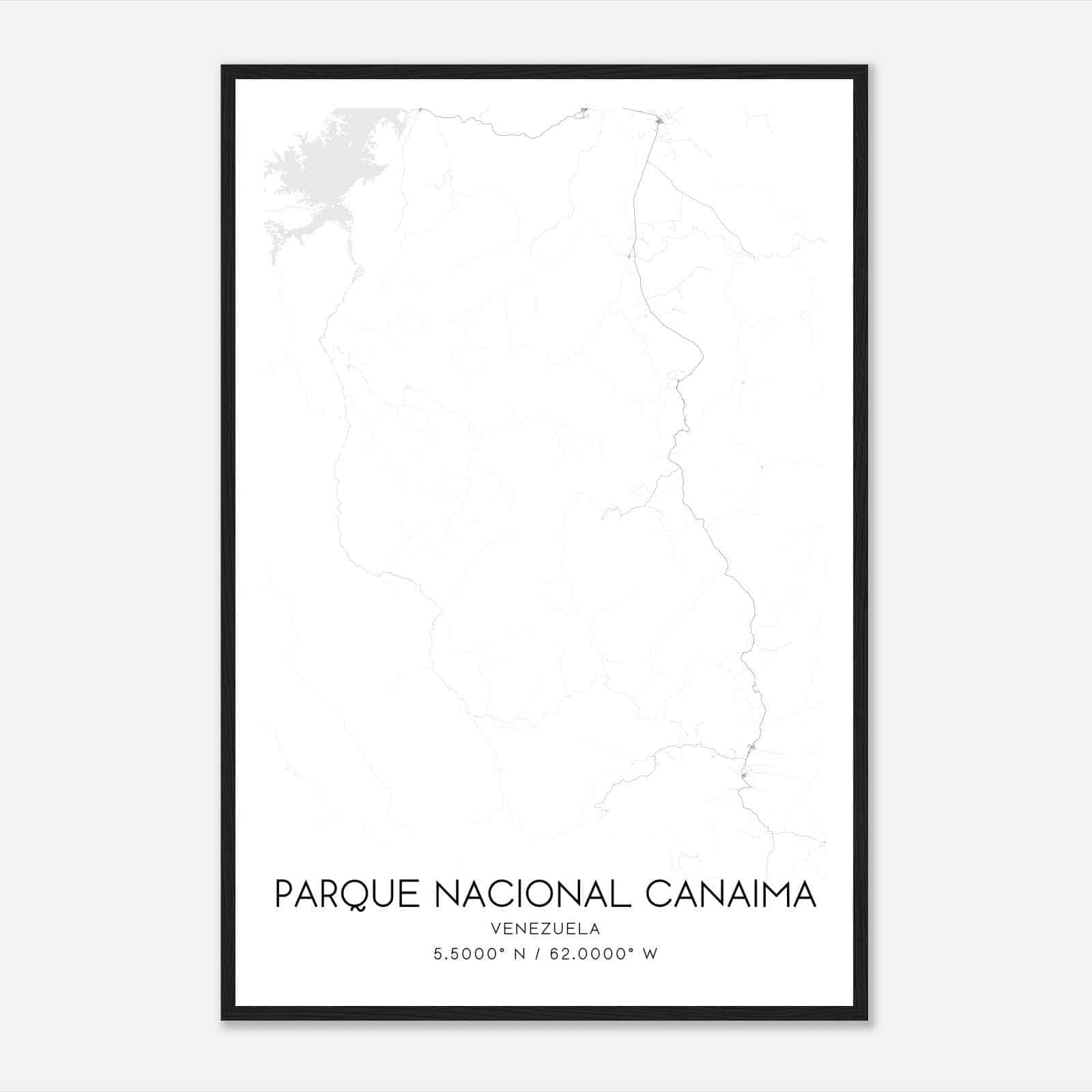 Parque Nacional Canaima Venezuela Map Poster, Parque Nacional Canaima ...