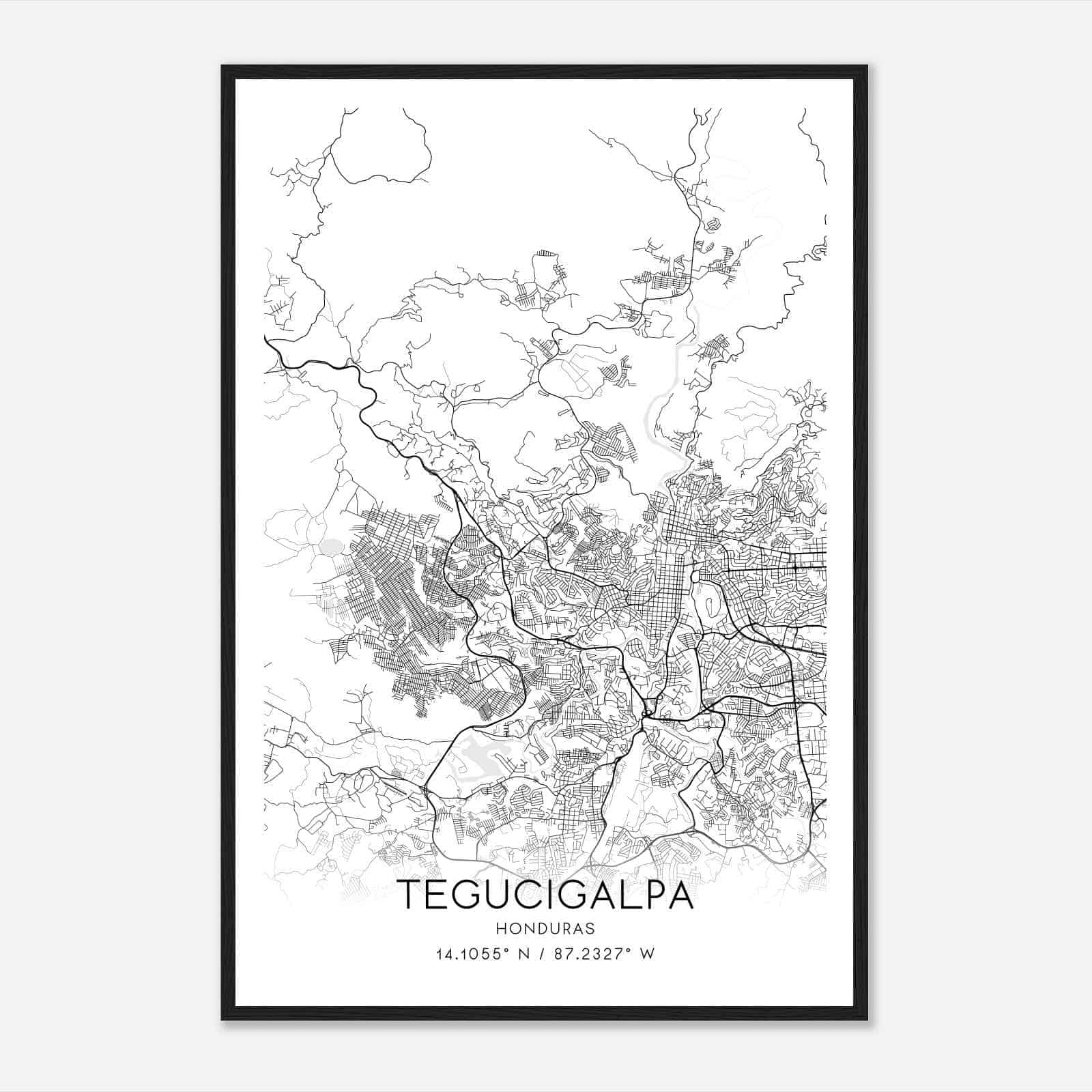 Tegucigalpa - Custom Maps & Posters