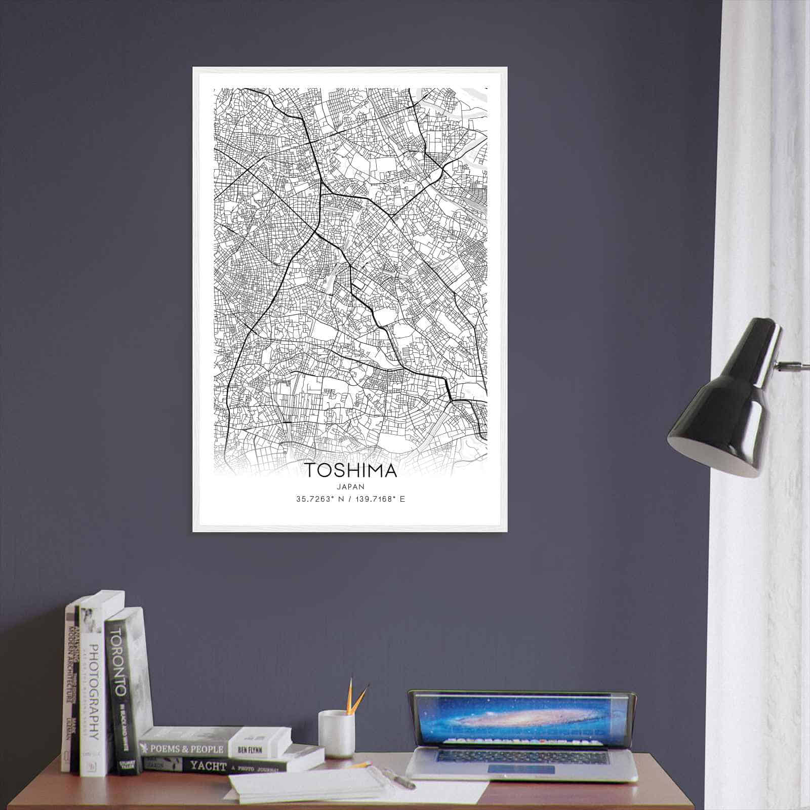Toshima Japan Map Poster, Toshima City Road Wall Art Print - Custom ...