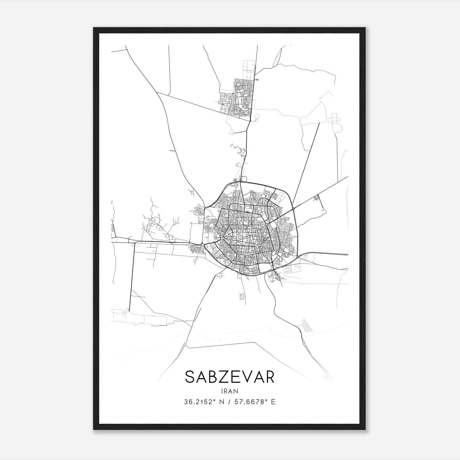 Sabzevar - Custom Maps & Posters