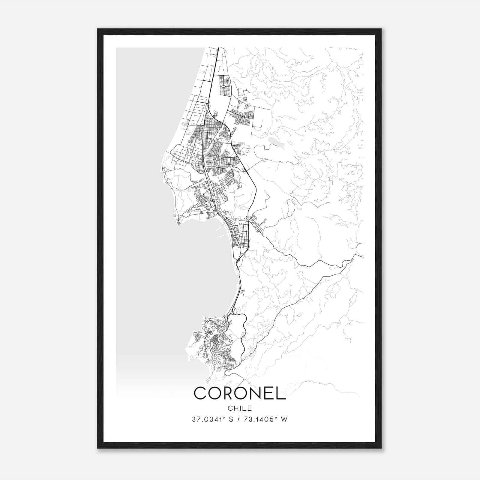Coronel - Custom Maps & Posters