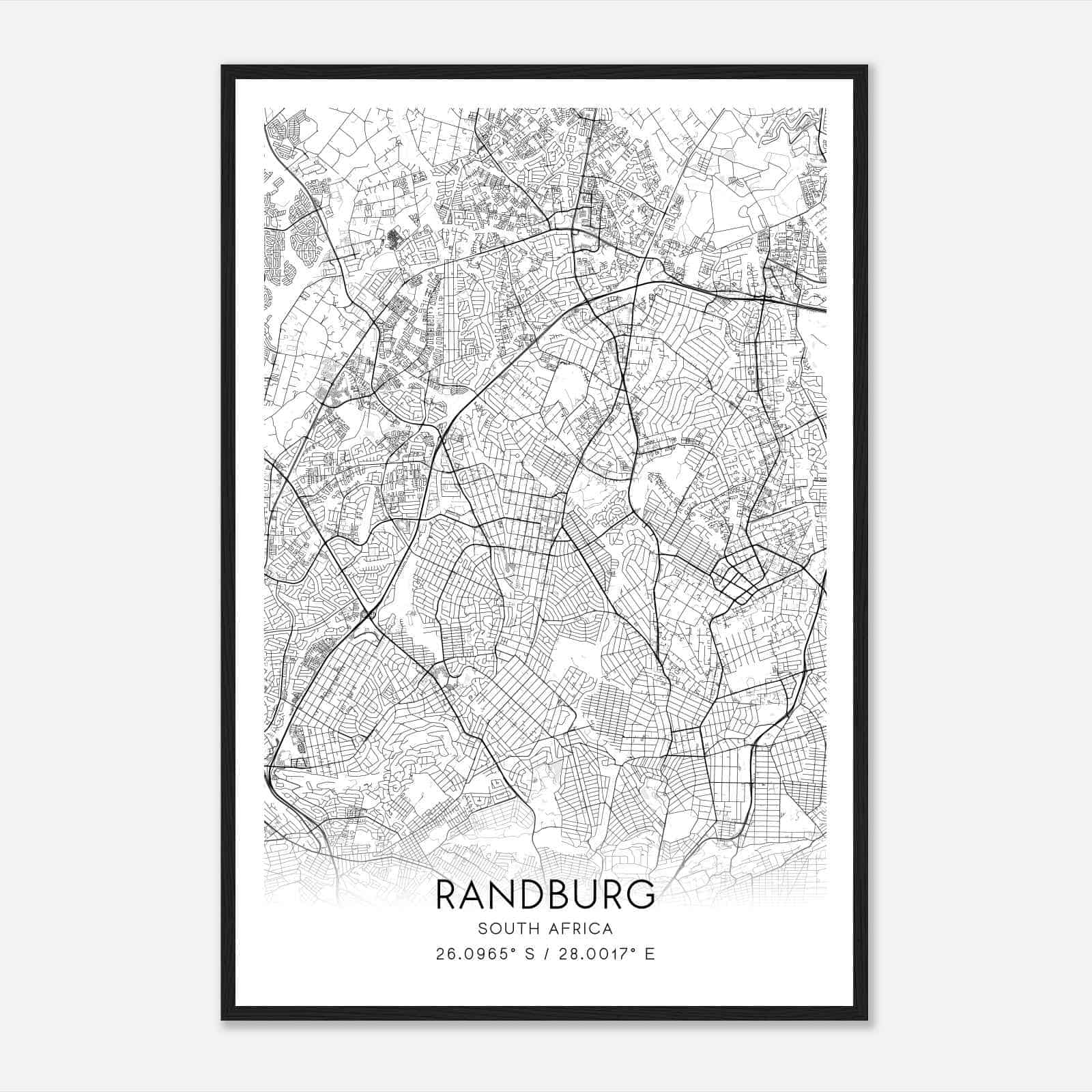 Randburg Custom Maps Posters Randburg Custom Maps Posters