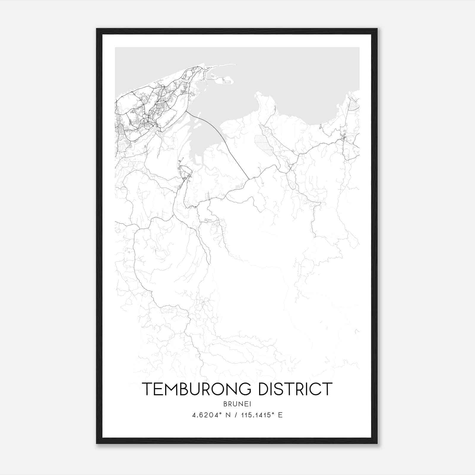Temburong District - Custom Maps & Posters
