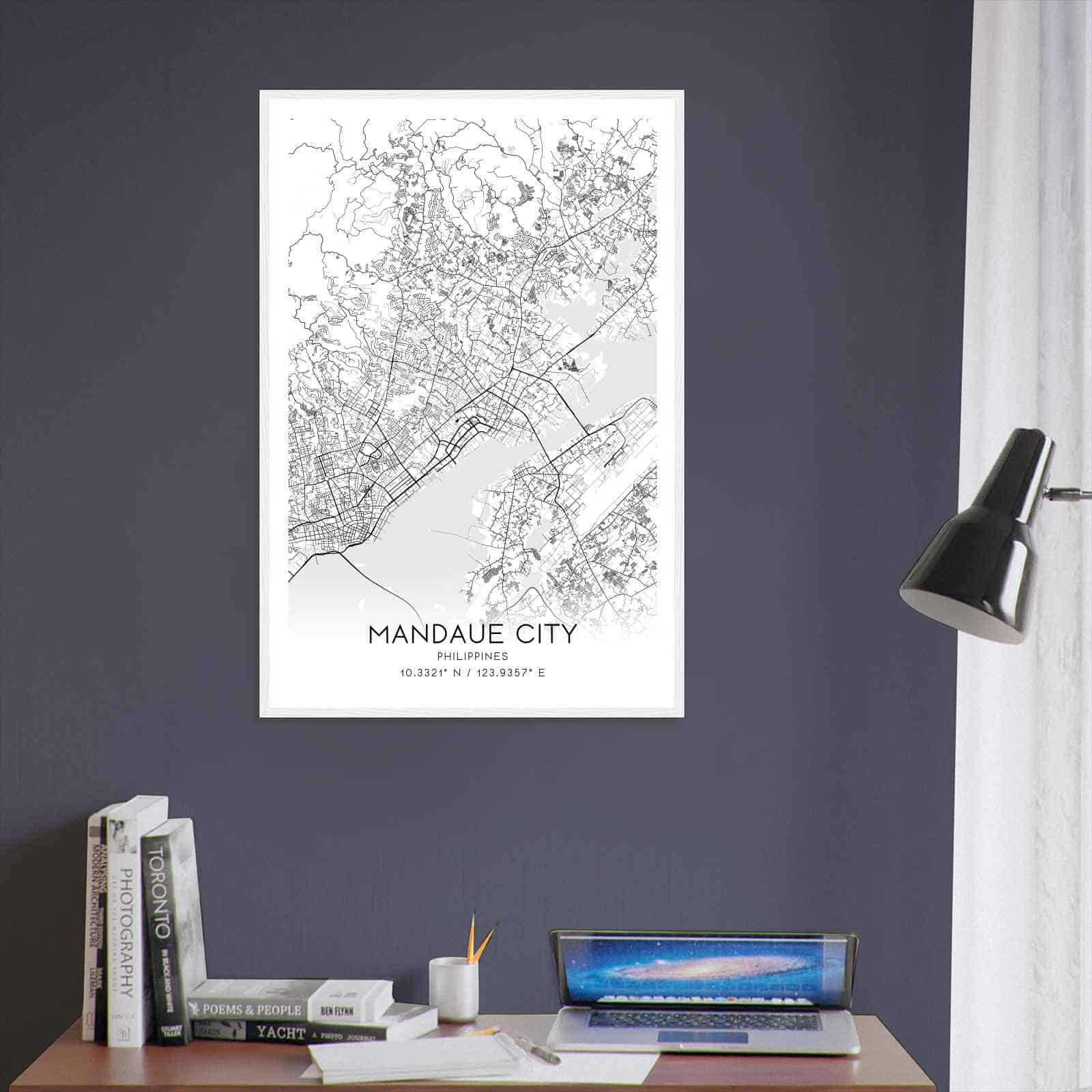 Mandaue City Philippines Map Poster, Mandaue City City Road Wall Art ...