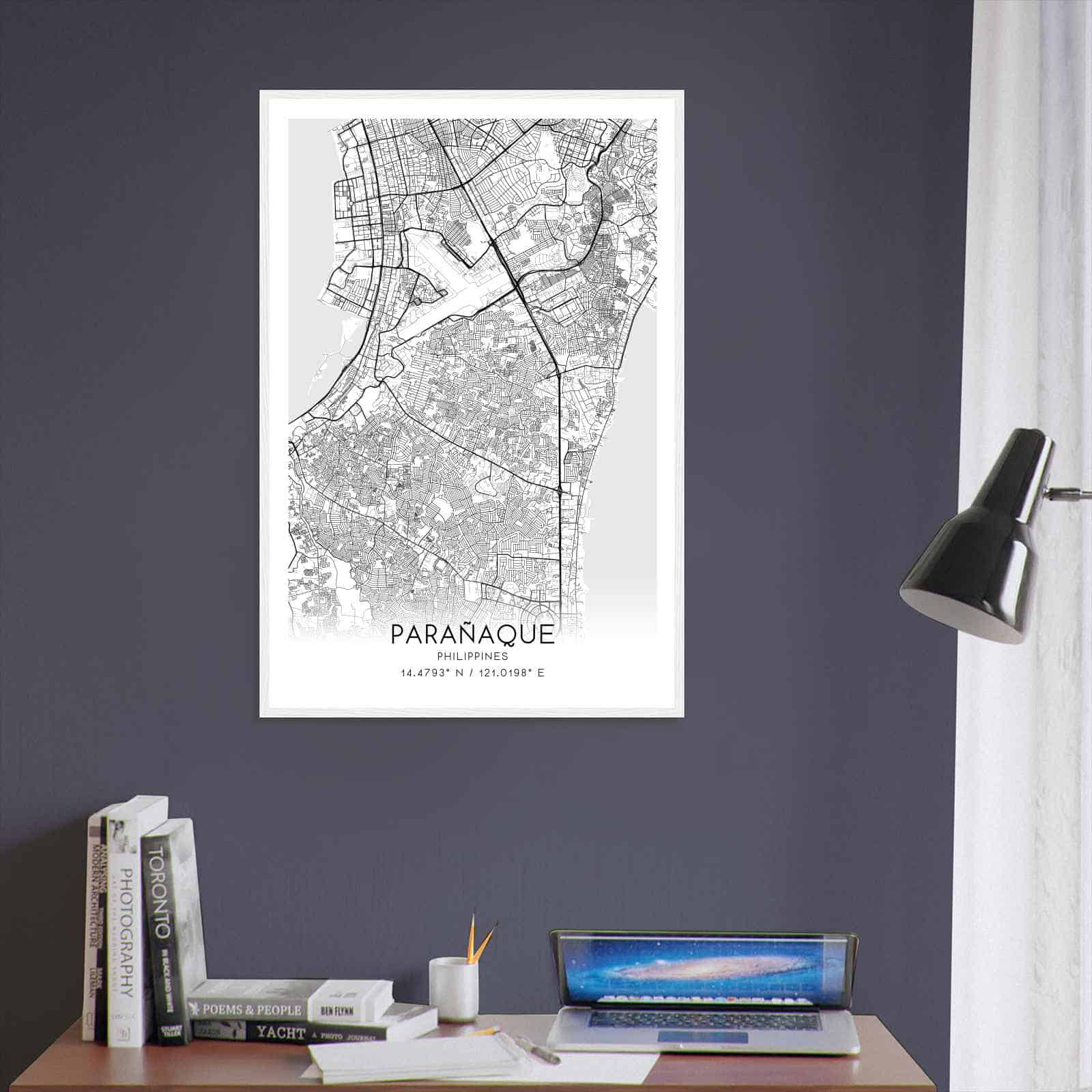 Paranaque Philippines Map Poster, Paranaque City Road Wall Art Print ...