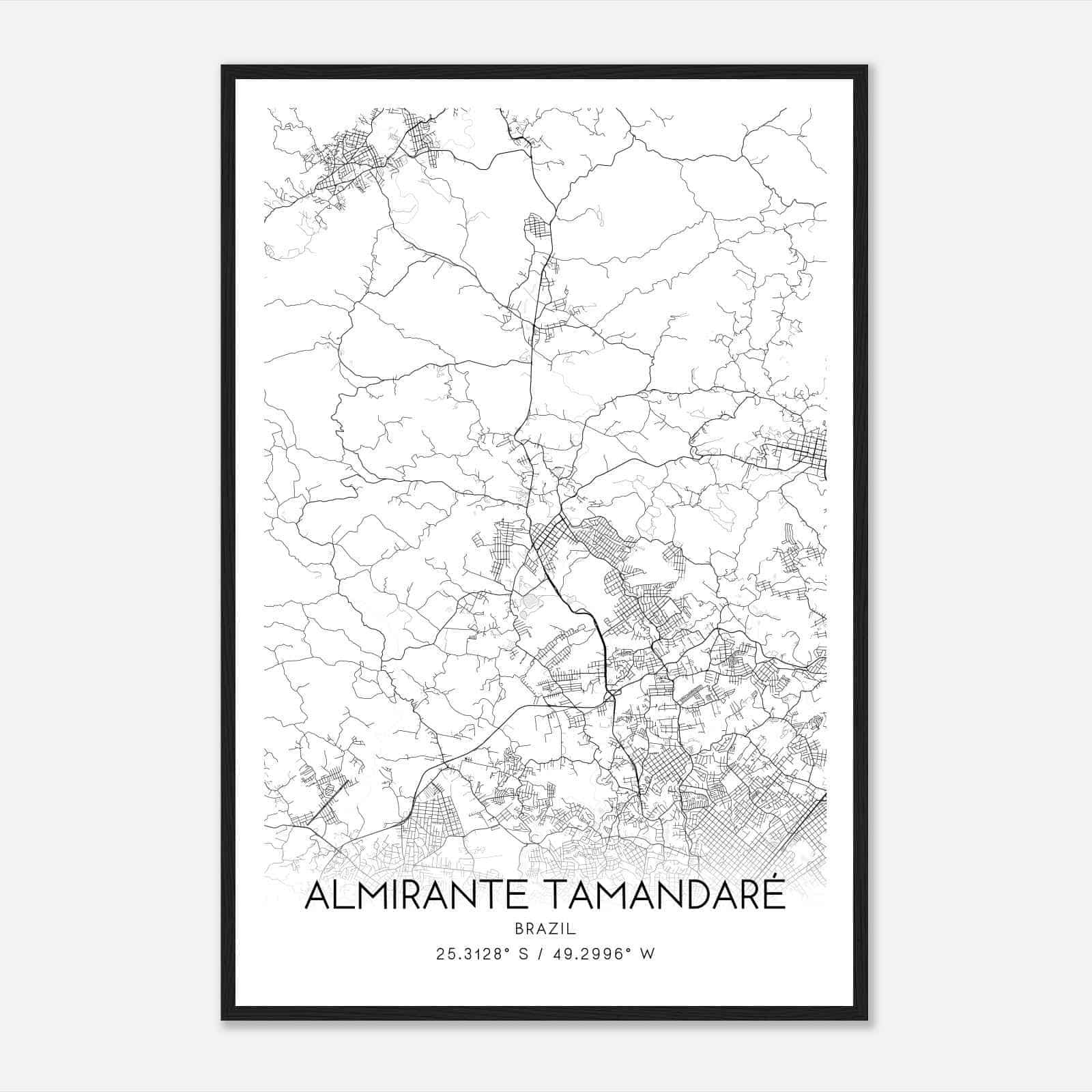 Almirante Tamandare Brazil Map Poster, Almirante Tamandare City Road ...