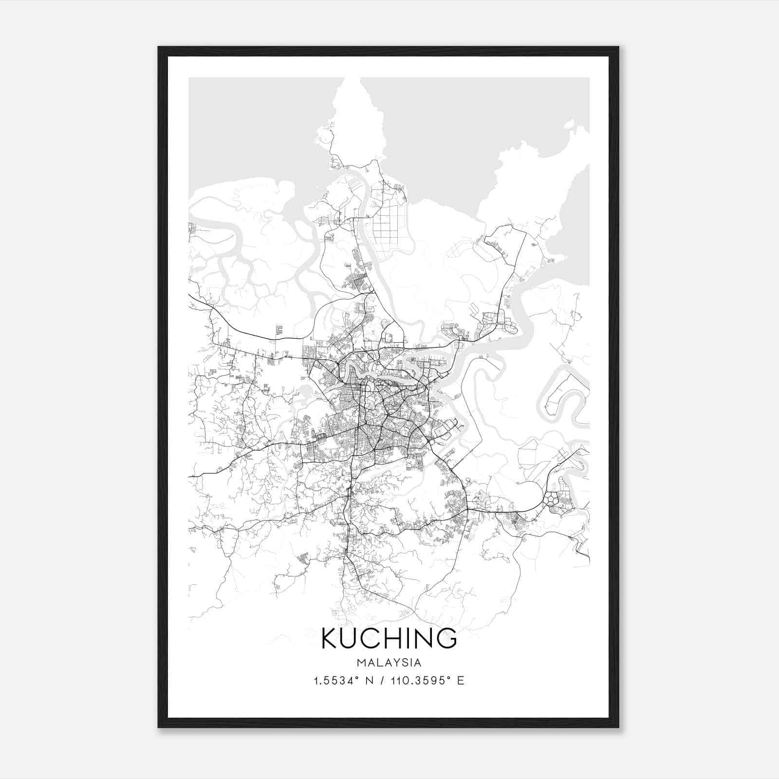 Kuching - Custom Maps & Posters
