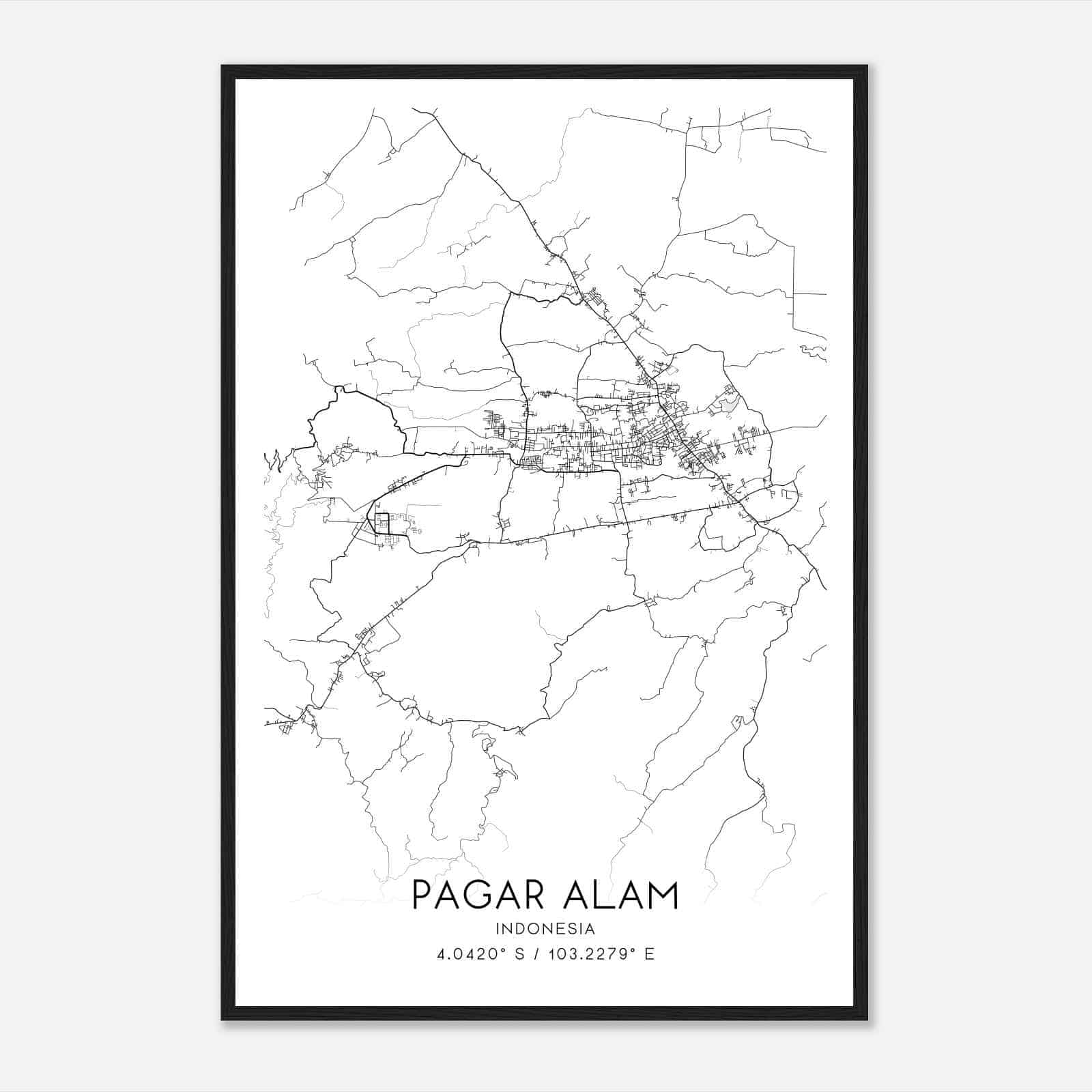 Pagar Alam - Custom Maps & Posters