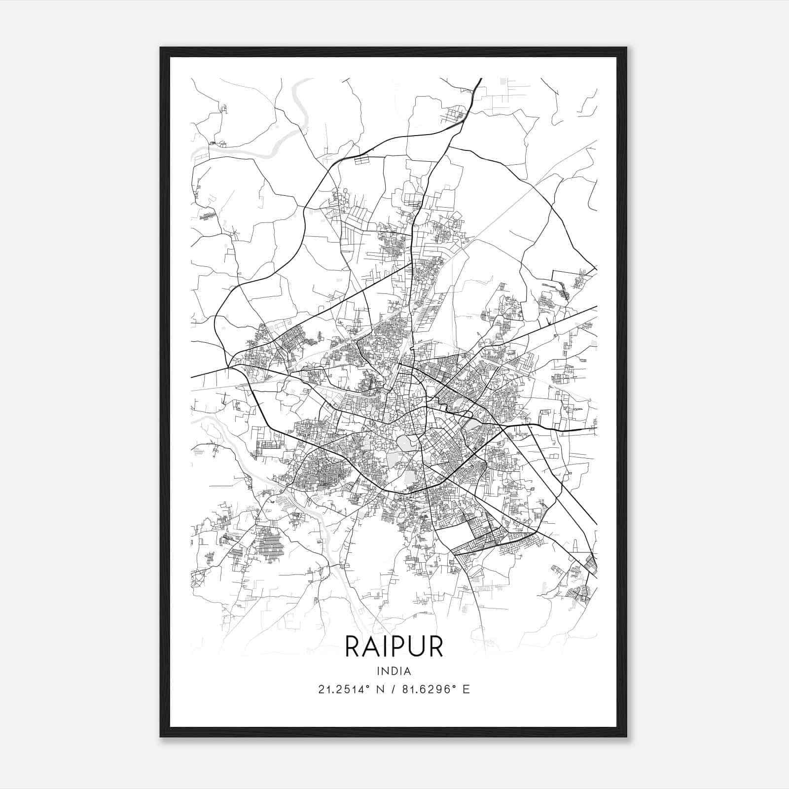 Raipur - Custom Maps & Posters
