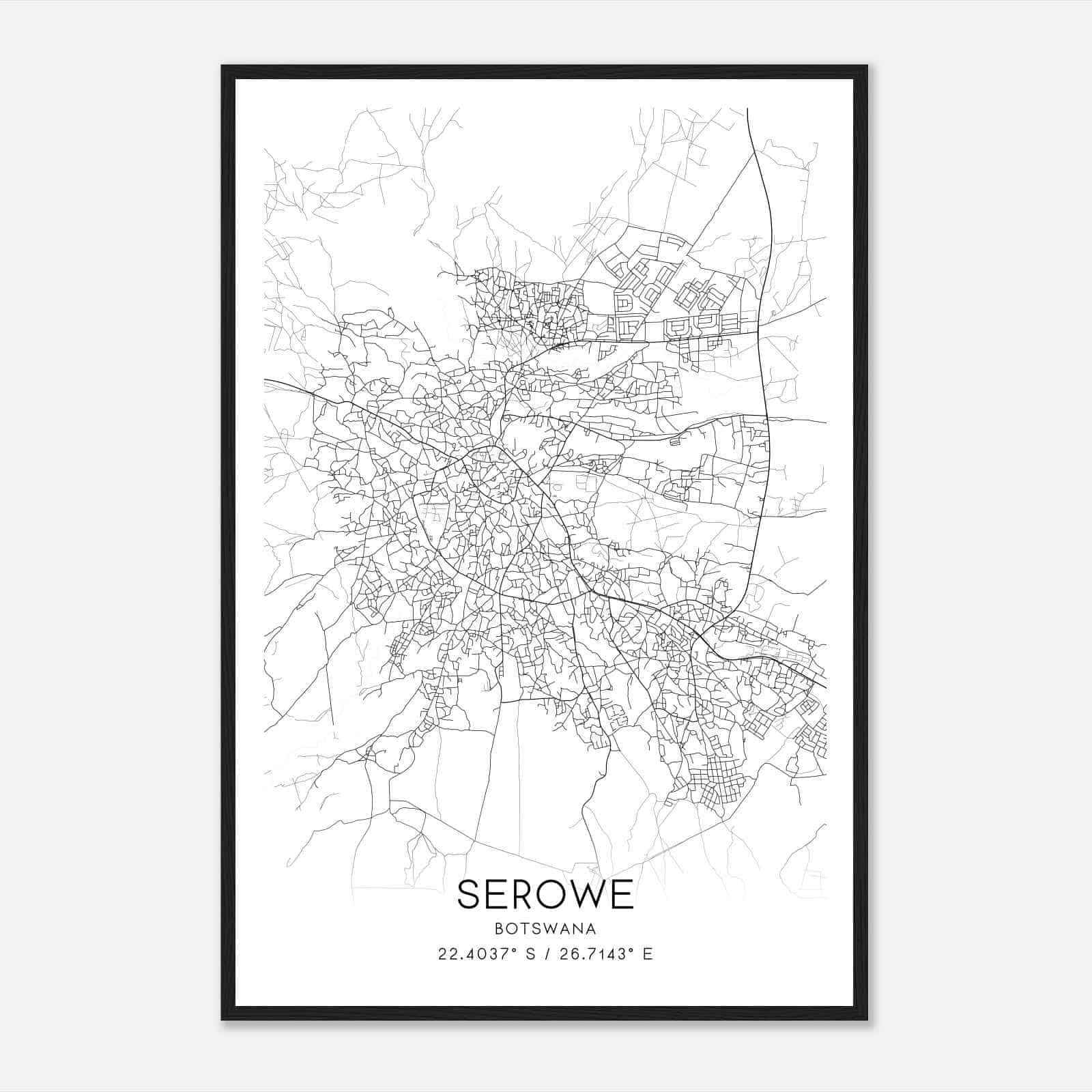 Serowe - Custom Maps & Posters