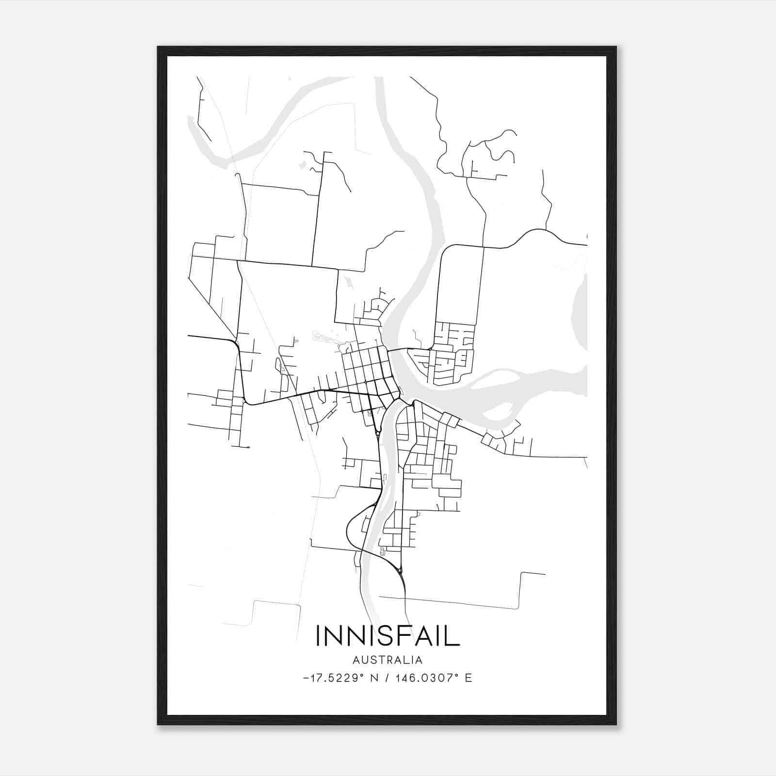 Custom Innisfail Australia Map Poster - Mapmory