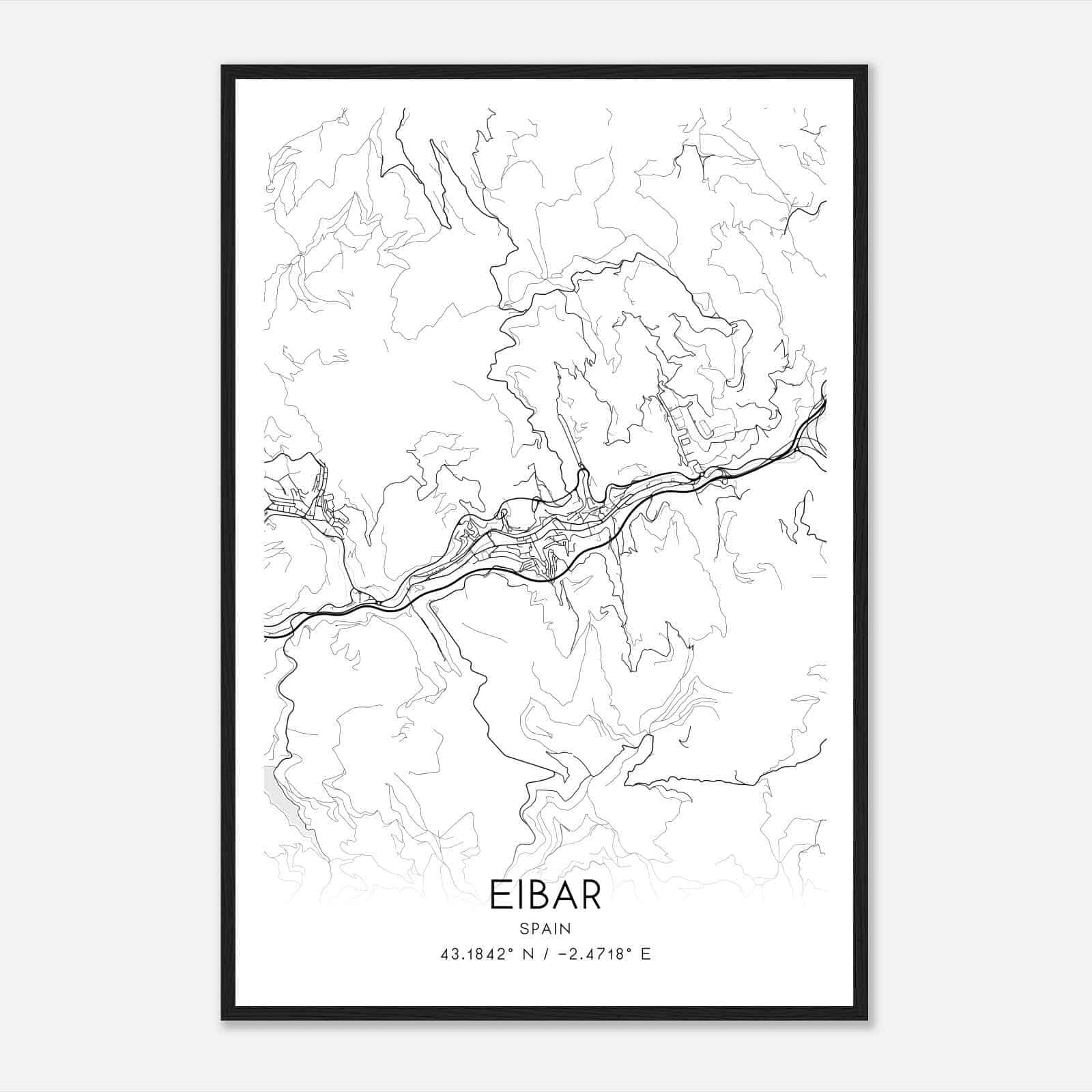 Custom Eibar Spain Map Poster - Mapmory