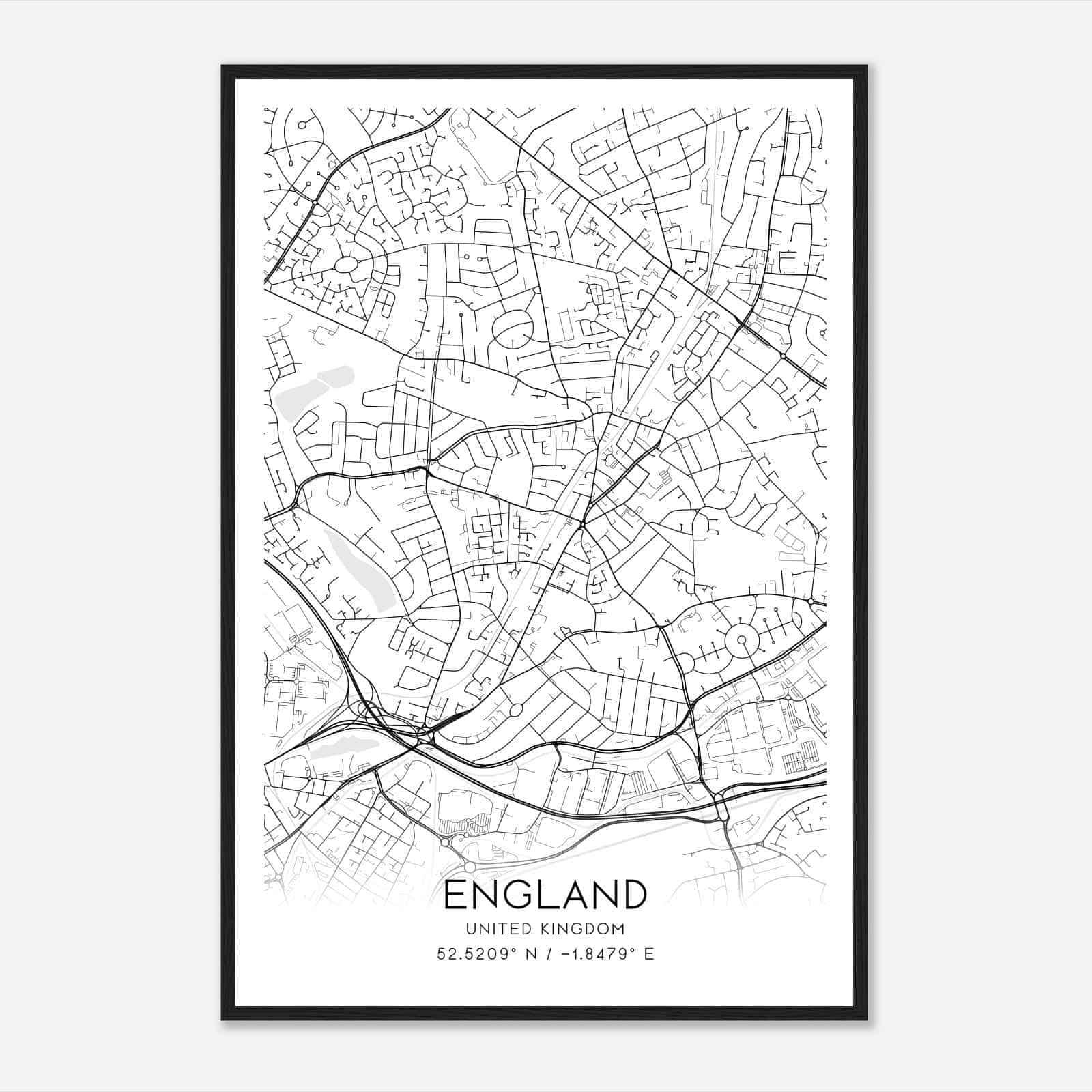Custom Erdington United Kingdom Map Poster - Mapmory