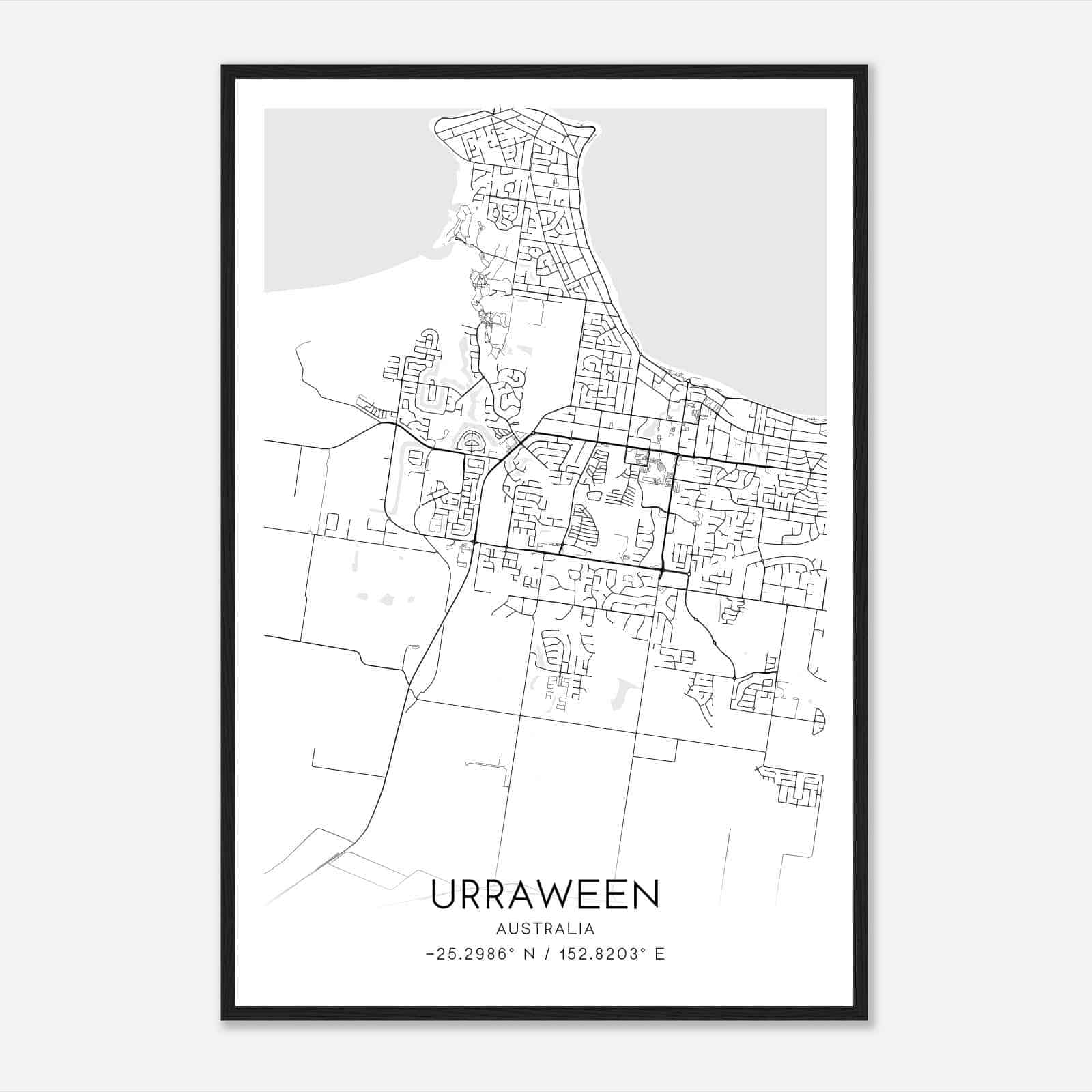 Custom Urraween Australia Map Poster - Mapmory