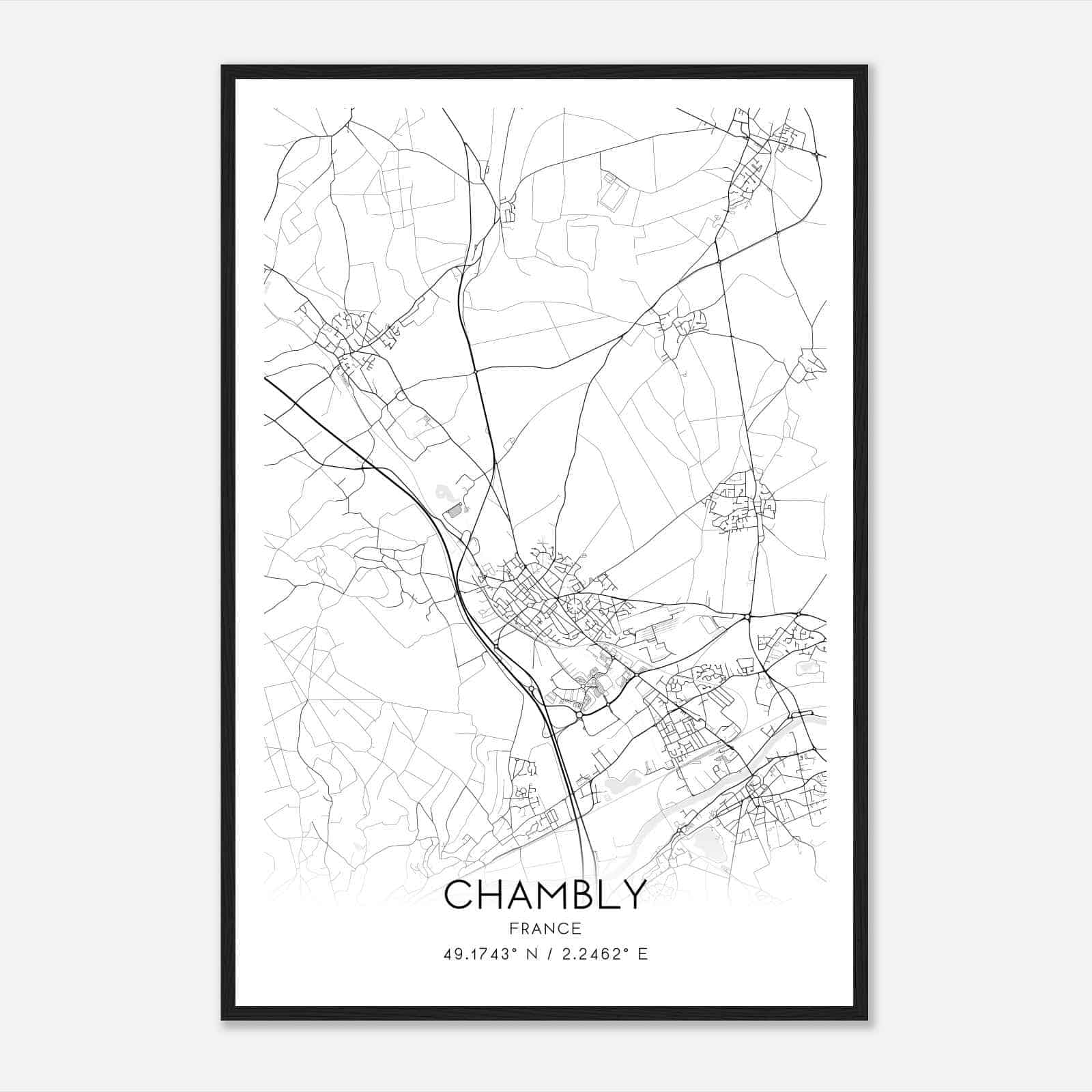 Custom Chambly France Map Poster - Mapmory