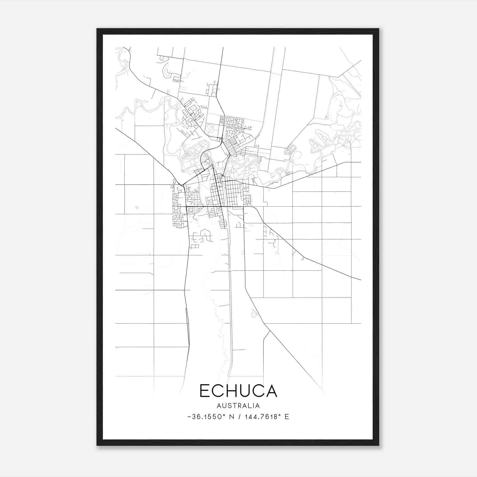 Custom Echuca Australia Map Poster - Mapmory