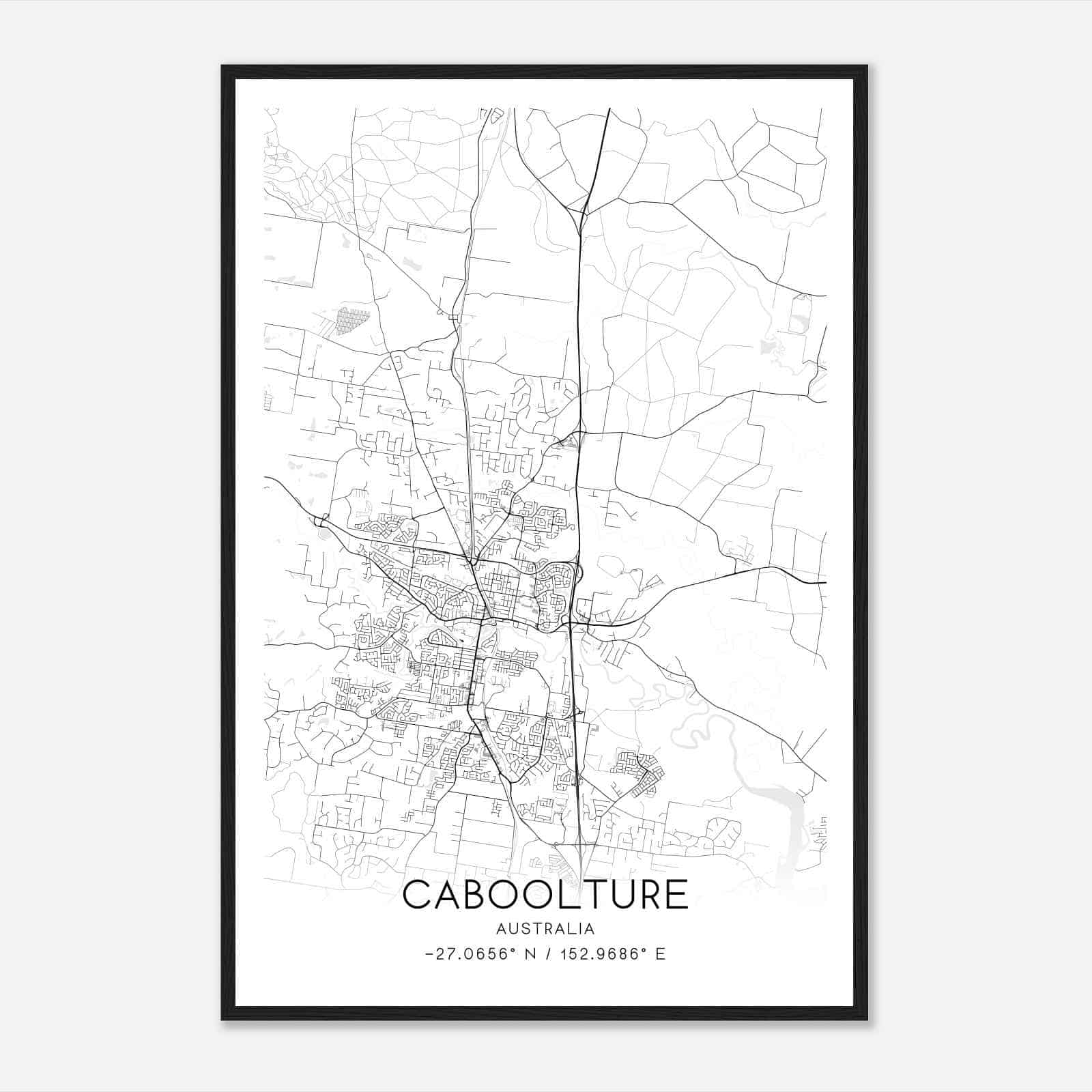 Custom Caboolture Australia Map Poster - Mapmory