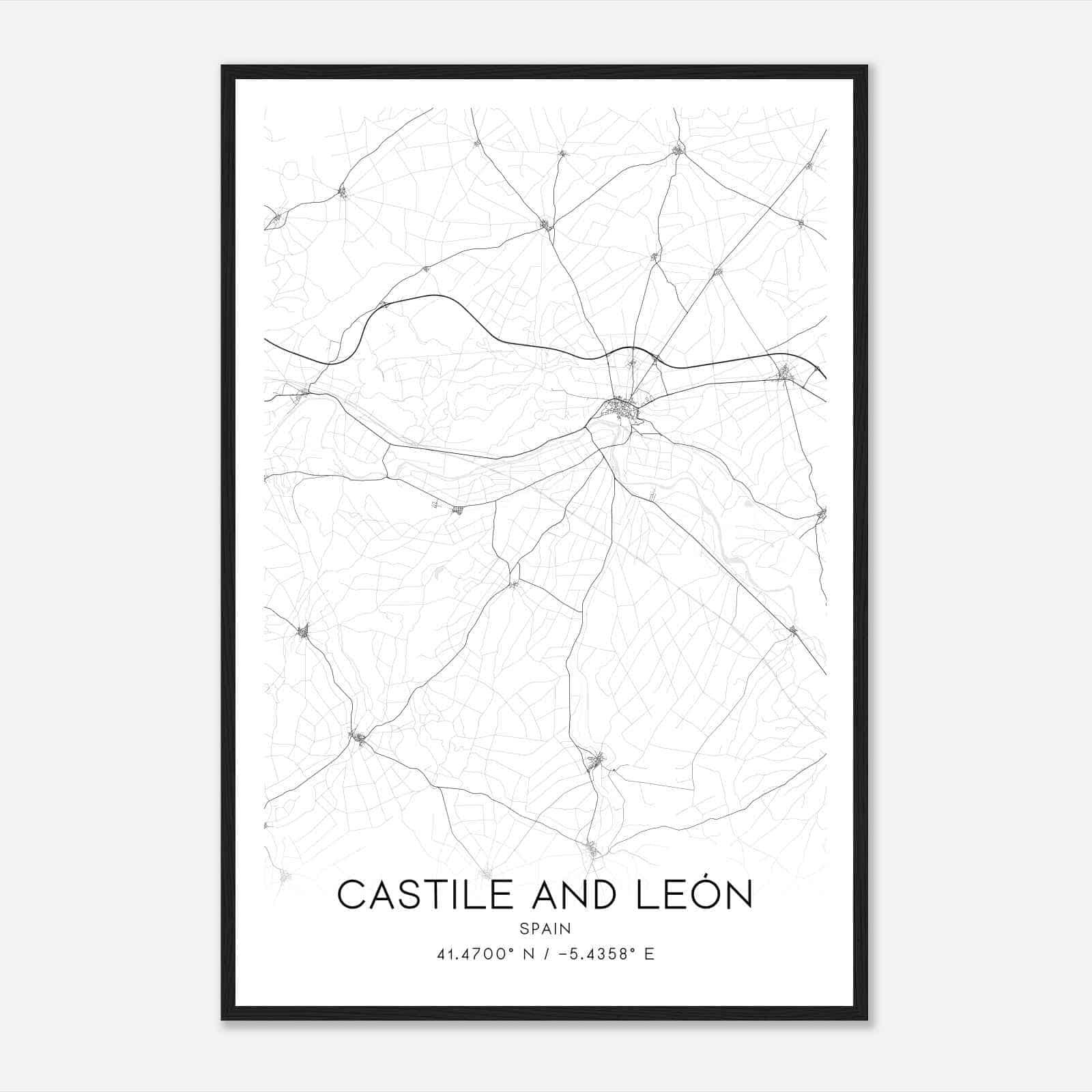 Toro Spain Map Poster, Modern Home Decor Wall Art Print - Custom Maps ...