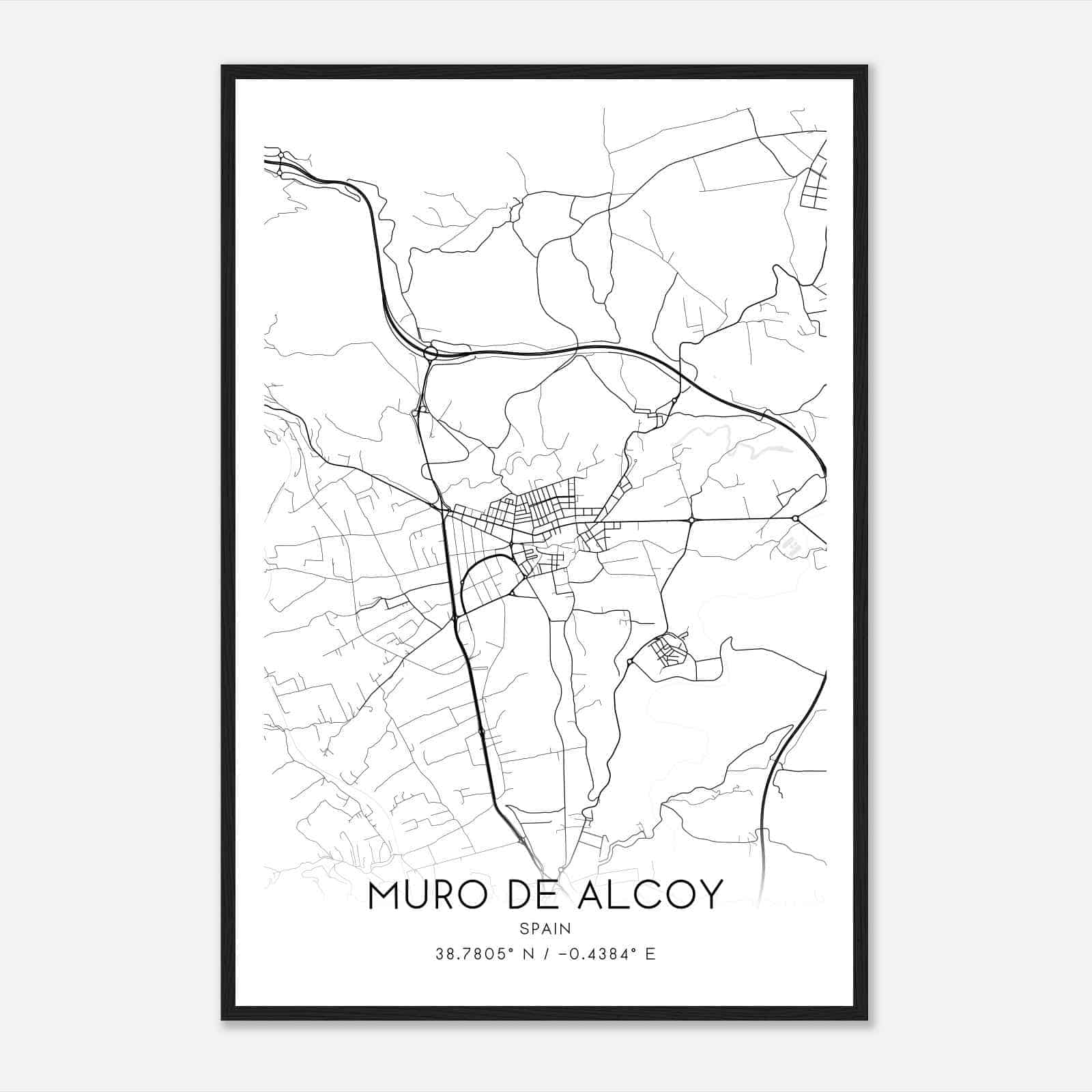 Custom Muro del Alcoy Spain Map Poster - Mapmory
