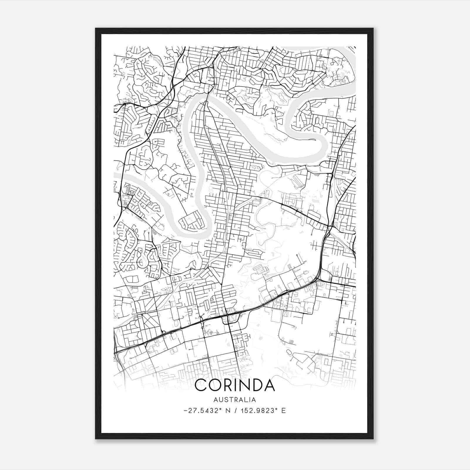 Custom Corinda Australia Map Poster - Mapmory