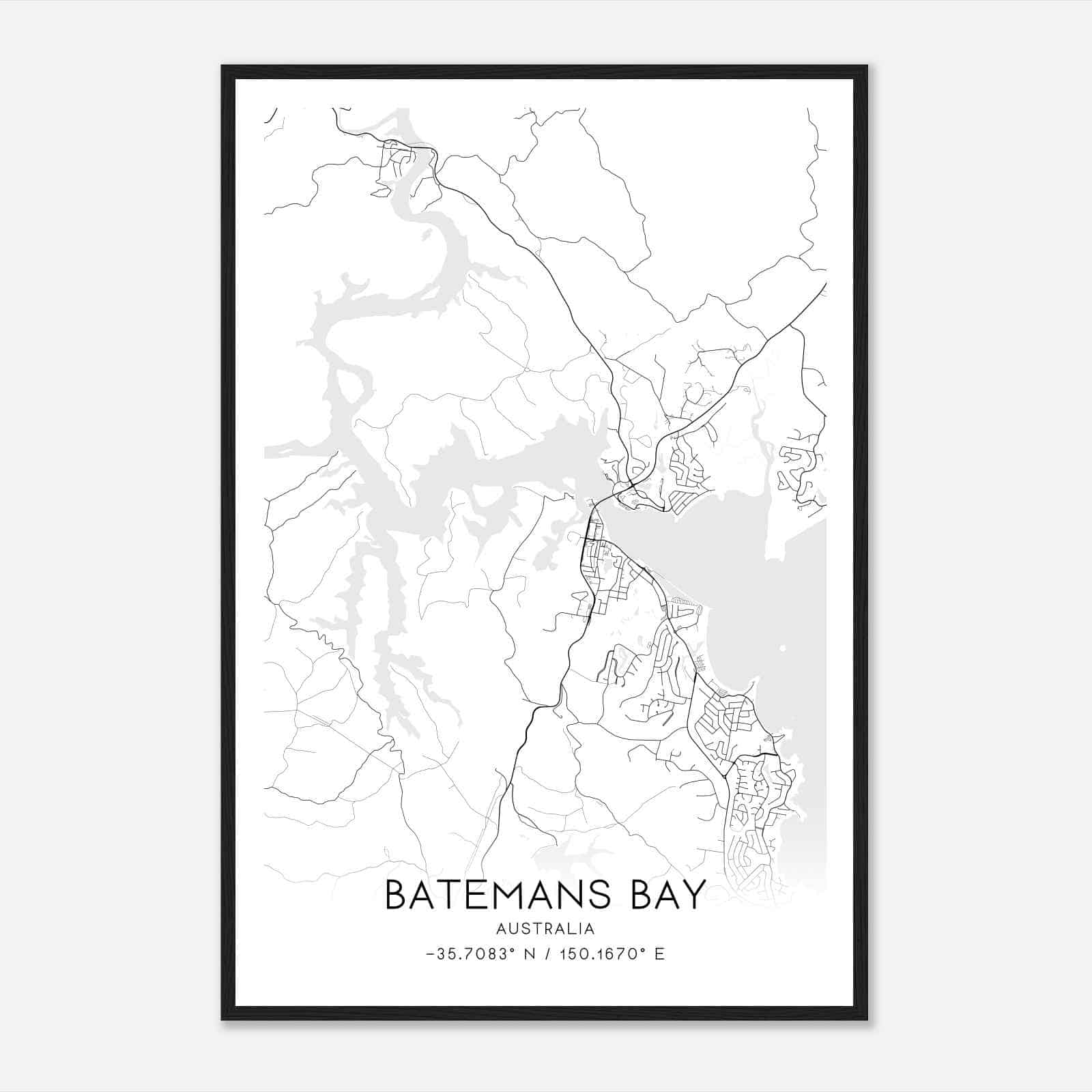Custom Batemans Bay Australia Map Poster - Mapmory