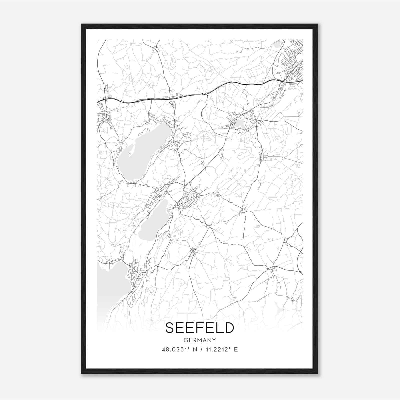 Custom Seefeld Germany Map Poster - Mapmory