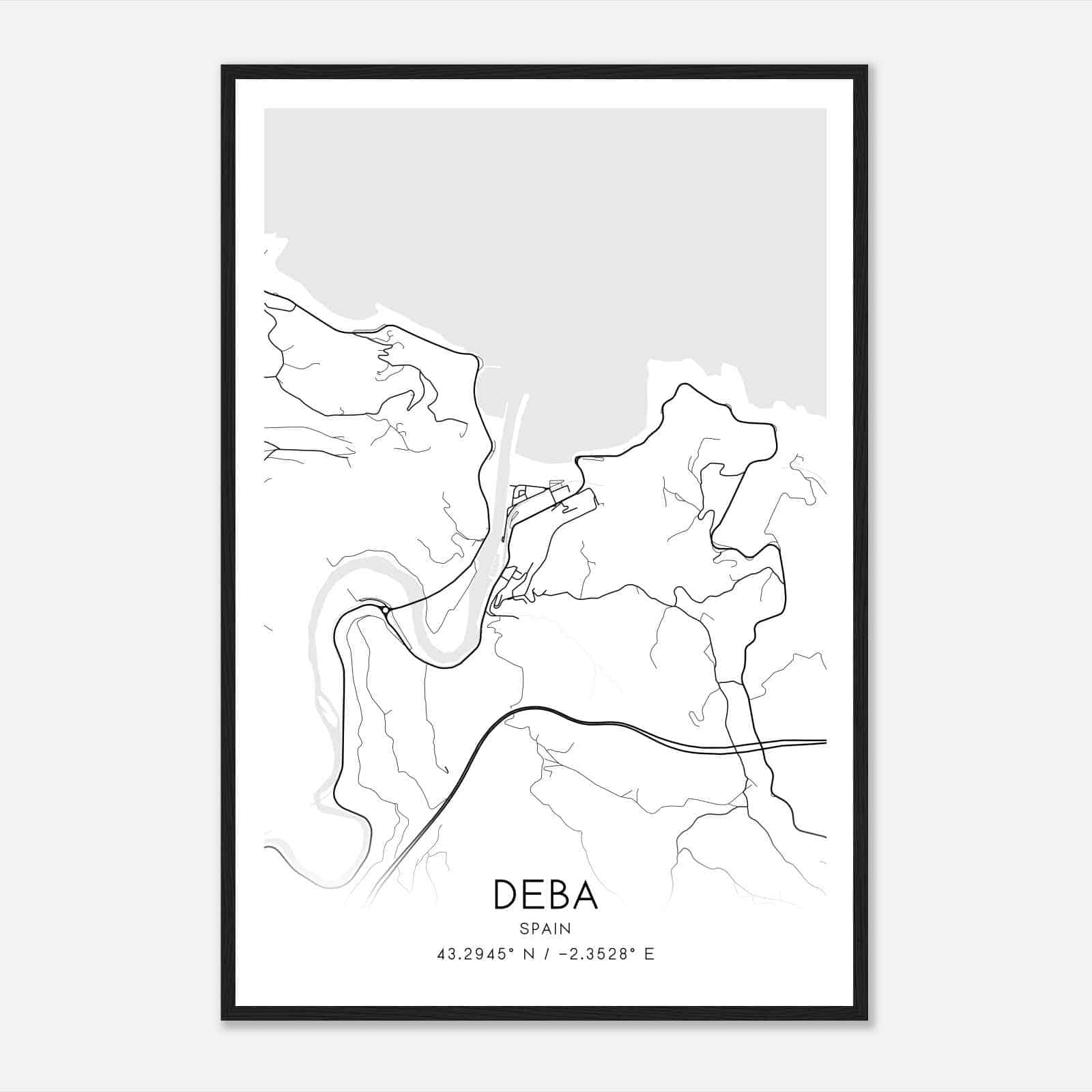Custom Deba Spain Map Poster - Mapmory