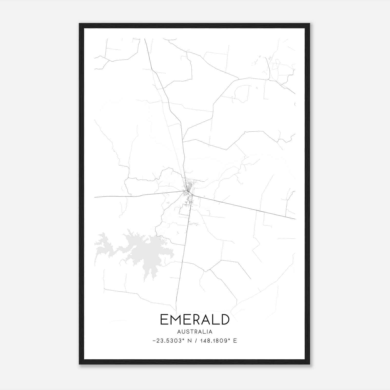 Custom Emerald Australia Map Poster - Mapmory