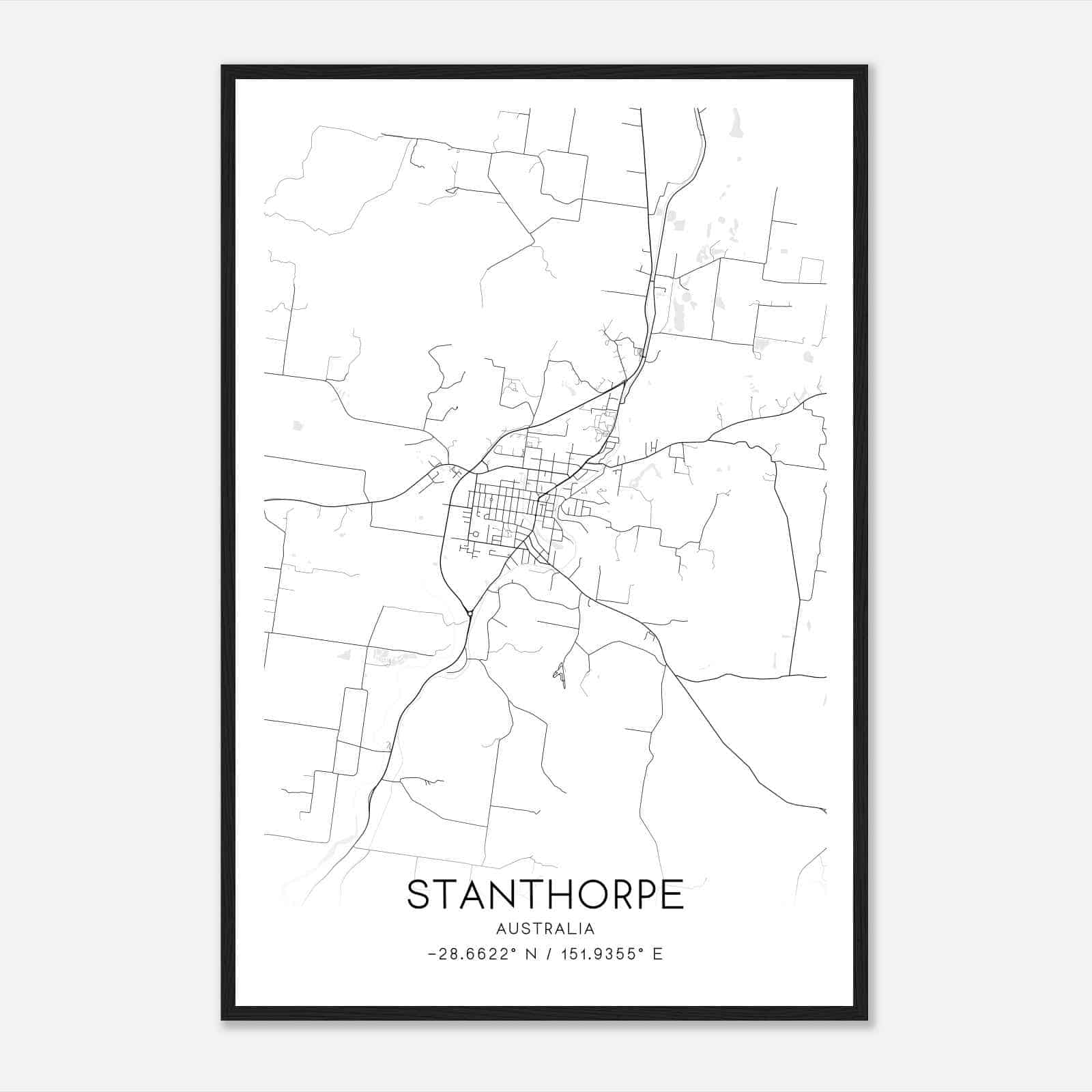 Custom Stanthorpe Australia Map Poster - Mapmory