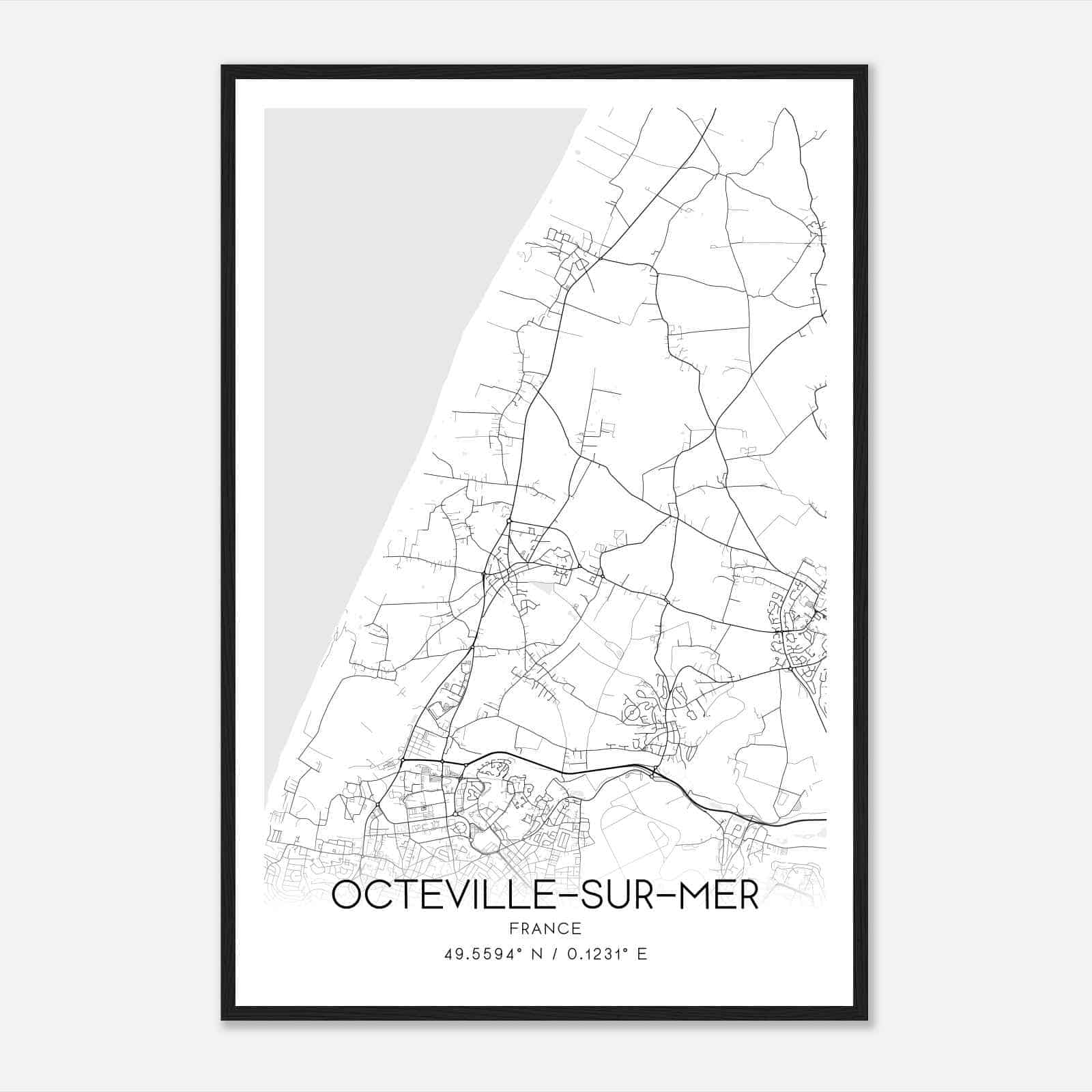 Custom Octeville-sur-Mer France Map Poster - Mapmory