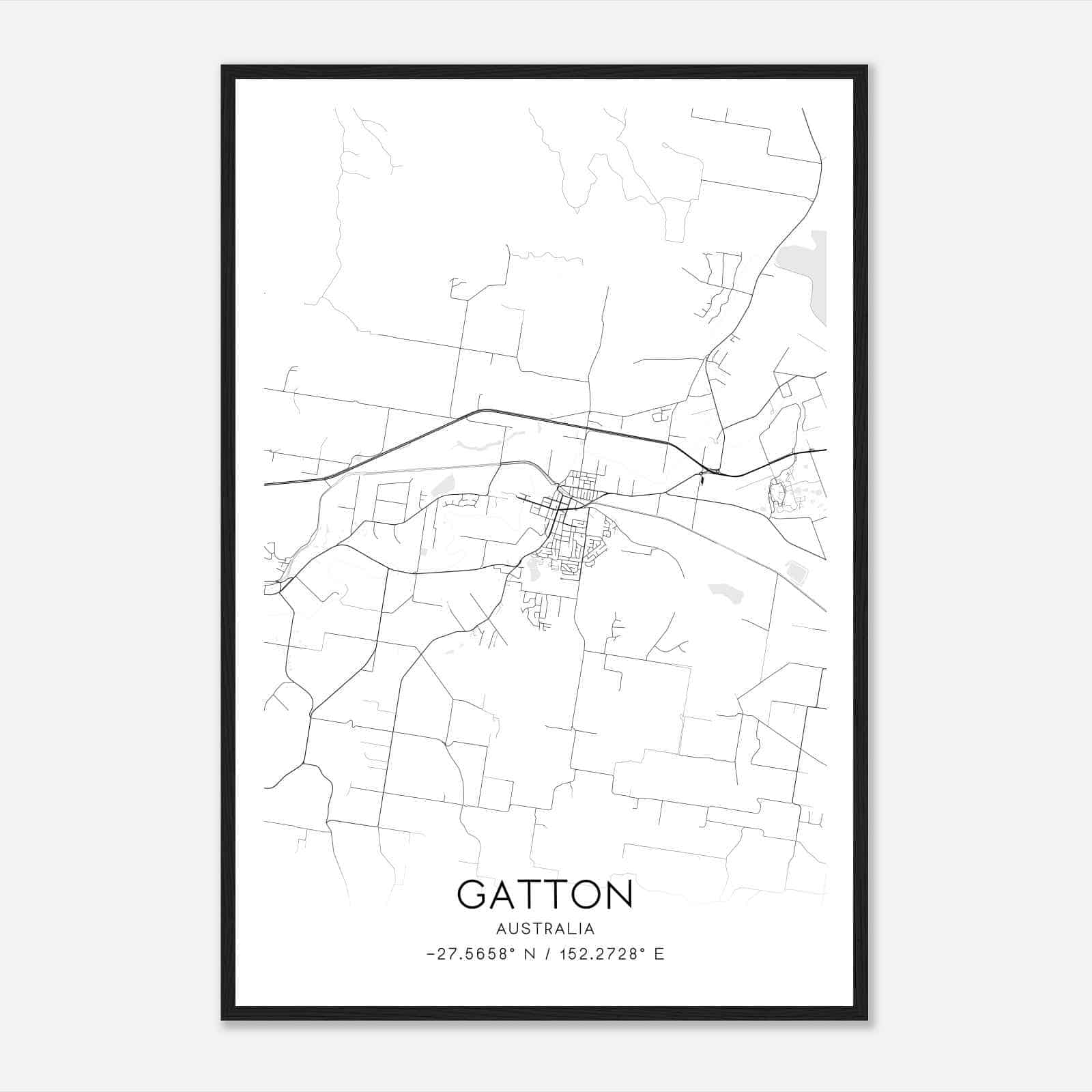Custom Gatton Australia Map Poster - Mapmory