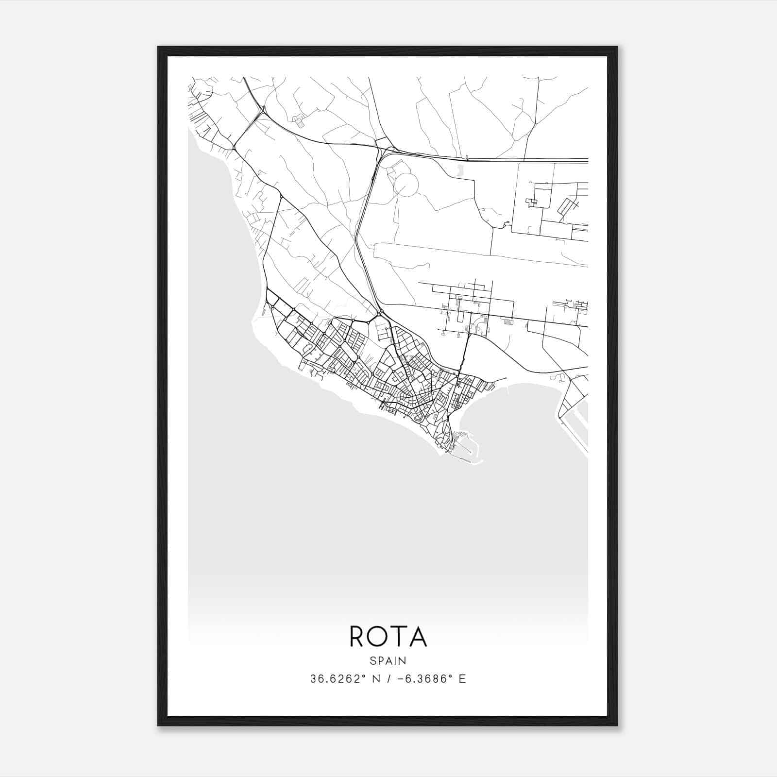 Custom Rota Spain Map Poster - Mapmory